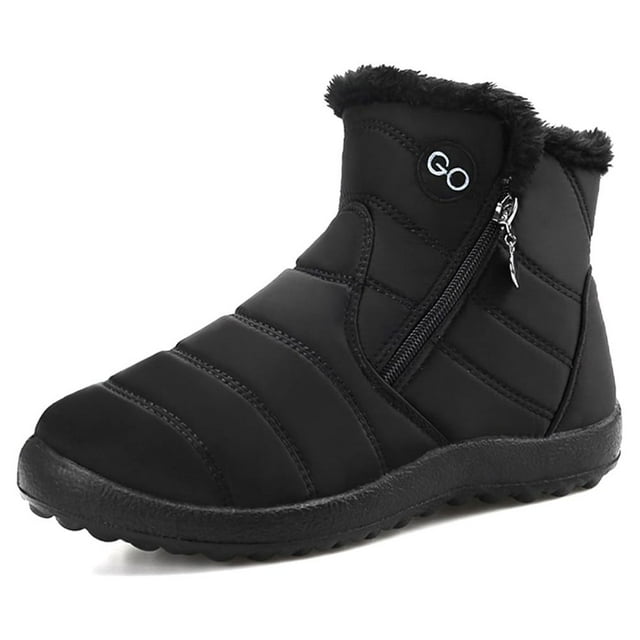 Ablanczoom Women's Comfy Cozy Furry Short Lined Winter Snow Boots ...