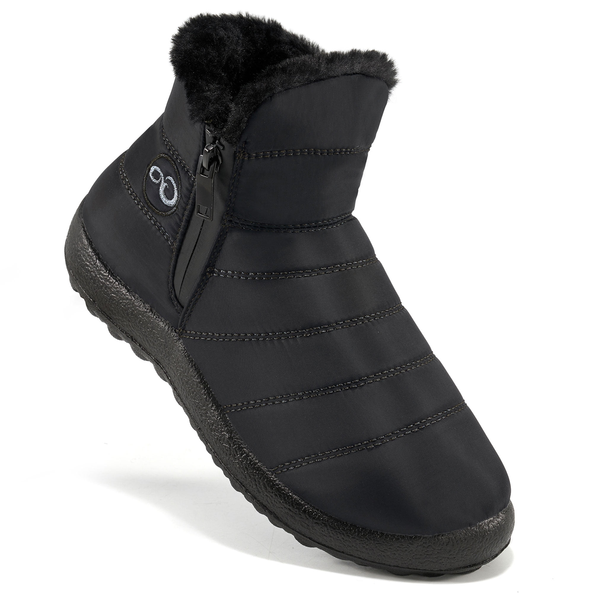 Ablanczoom Womens Booties and Ankle Boots Warm Faux Fur Waterproof Snow ...