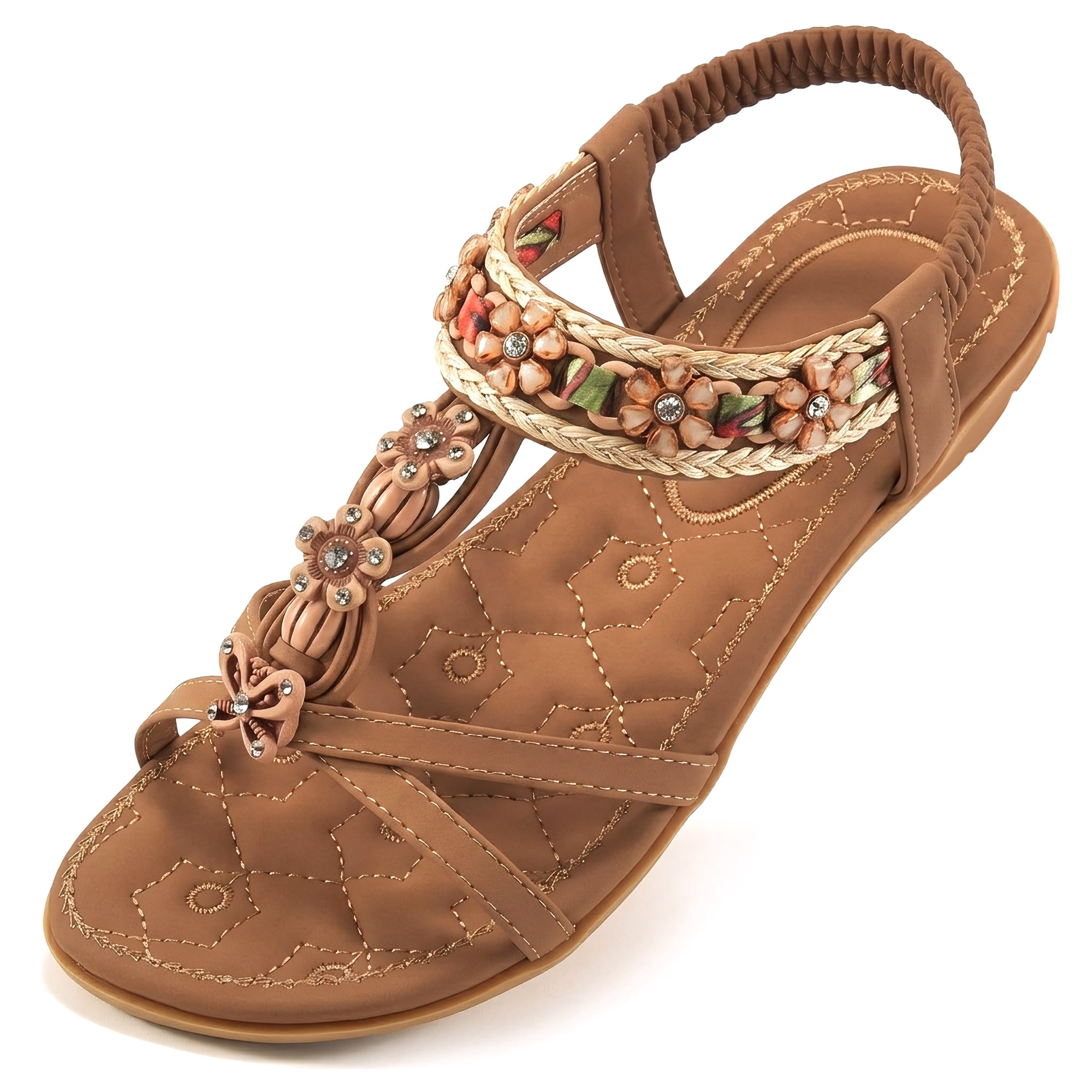 Ablanczoom Womens Sandals Shoes String Beads Arch Support Summer ...