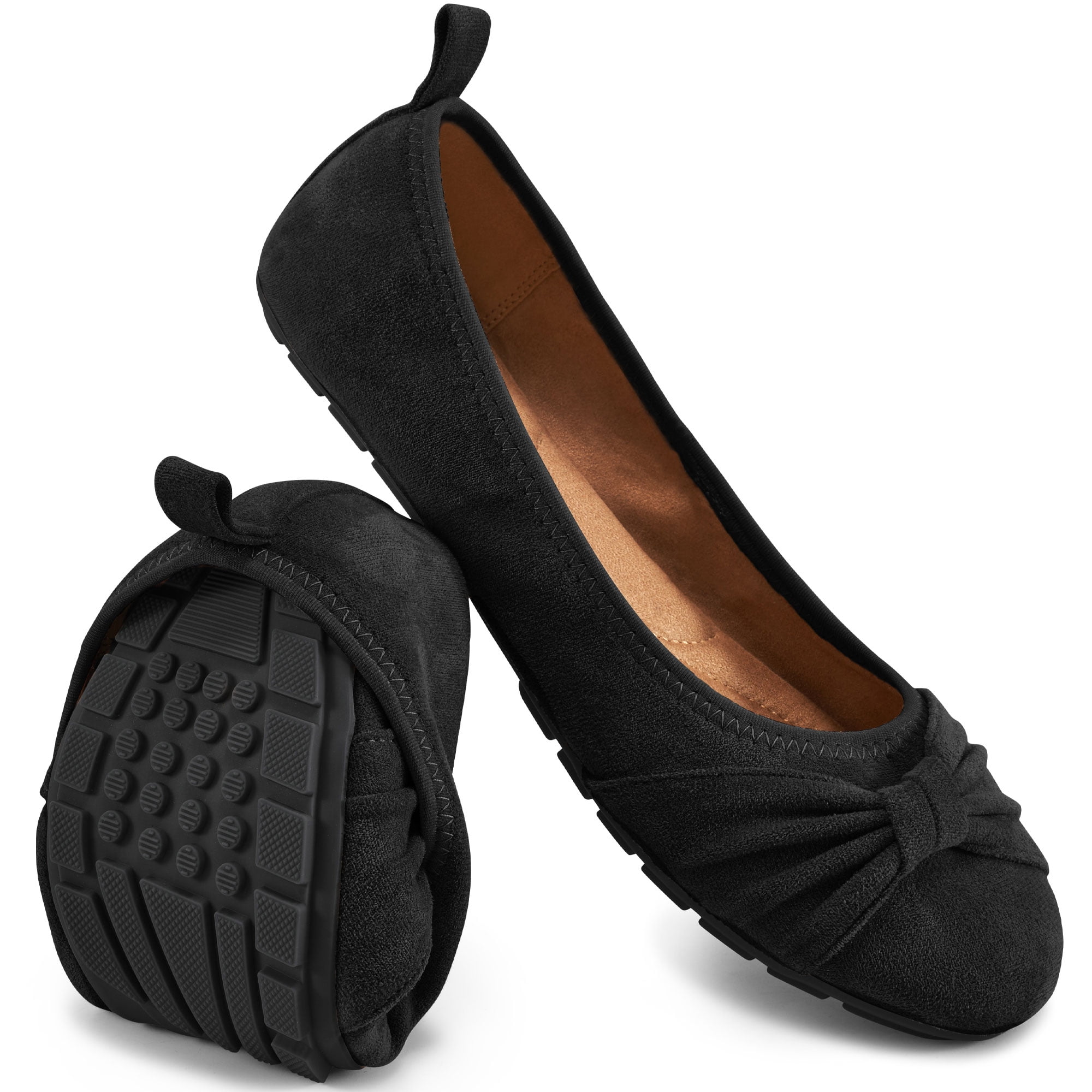 Ablanczoom Womens Flats Shoes: Slip-on Ballet Loafers Women Sneakers Bowknot Suede - Walmart.com