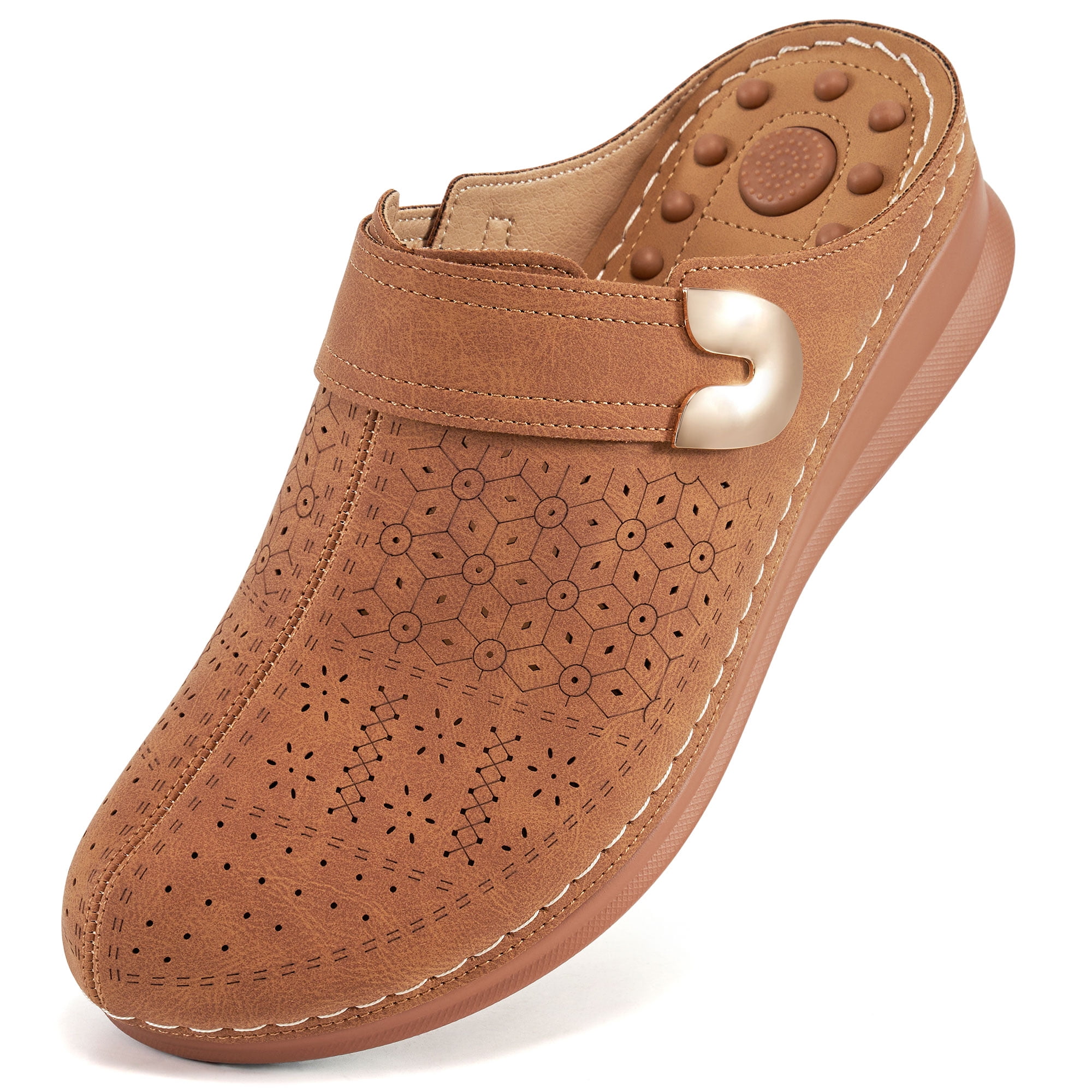 Ablanczoom Womens Sandals Massage Closed Toe Wedge Platform Sandals for ...