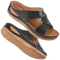 LAVRA Women's EVA Adjustable Buckle Strap No-Heel Summer Sandals ...