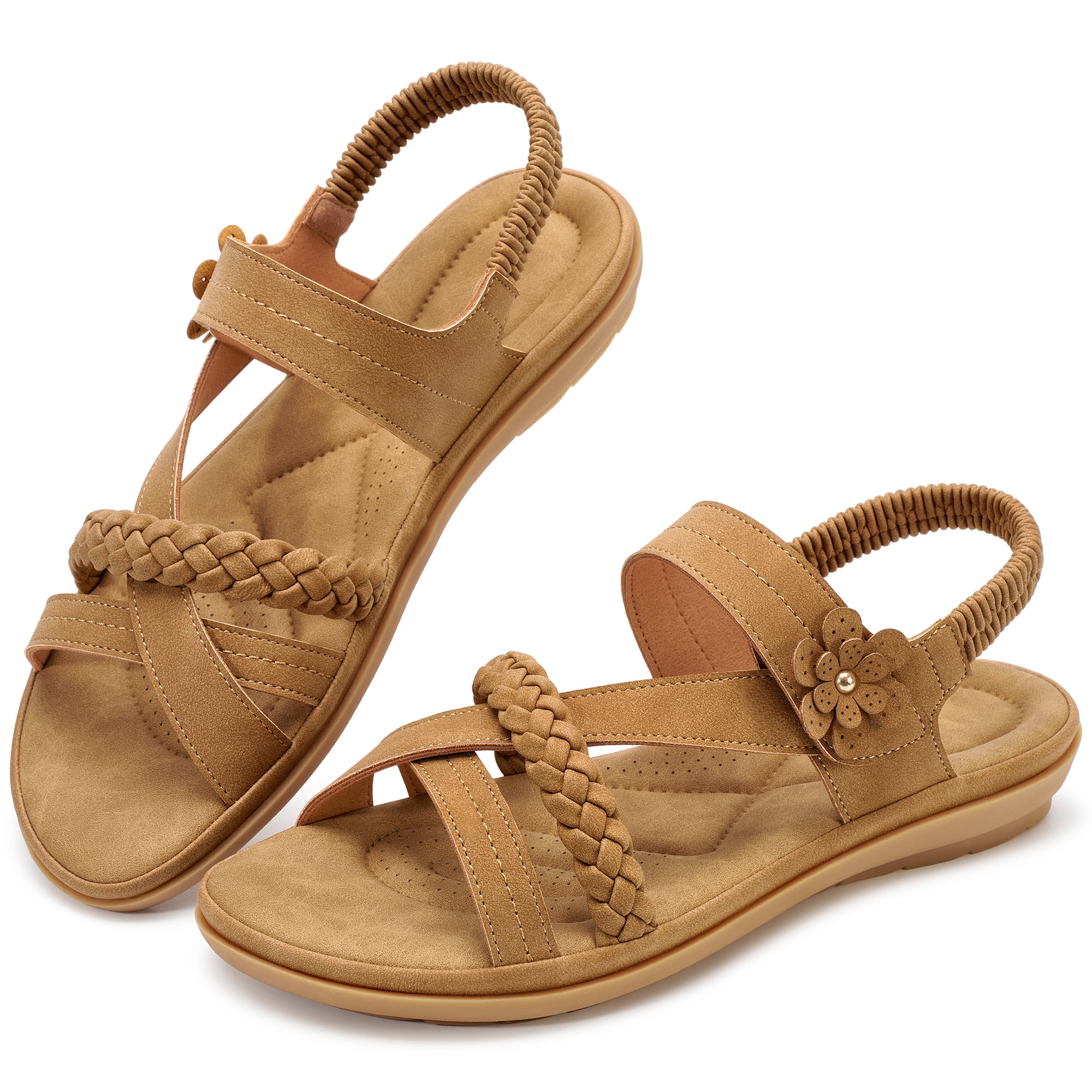 Ablanczoom Womens Sandals: Non-Slip Summer Comfortable Flat Sandals ...