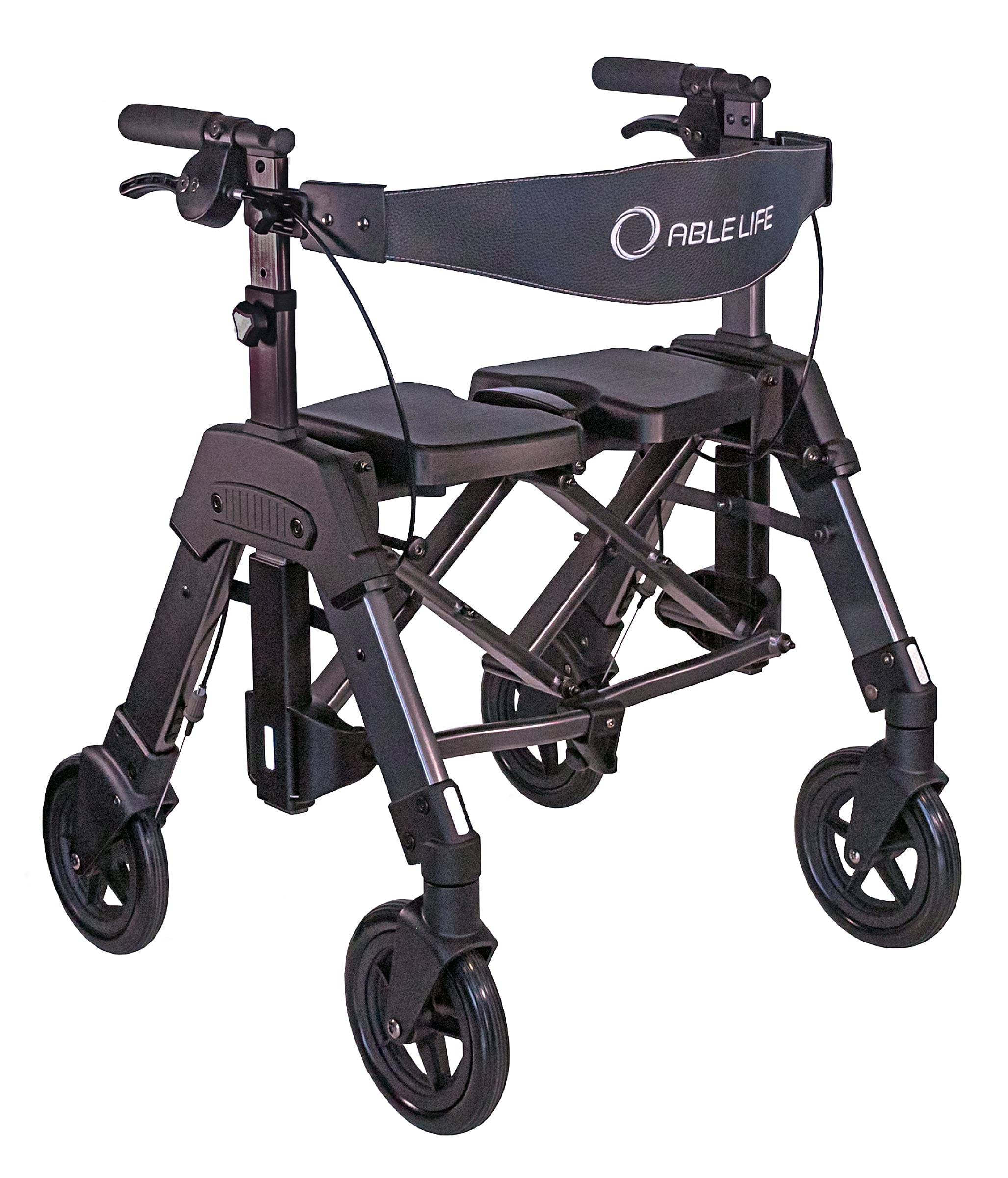 Able Life Heavy Duty Space Saver Bariatric Rollator, Four Wheel Walker ...