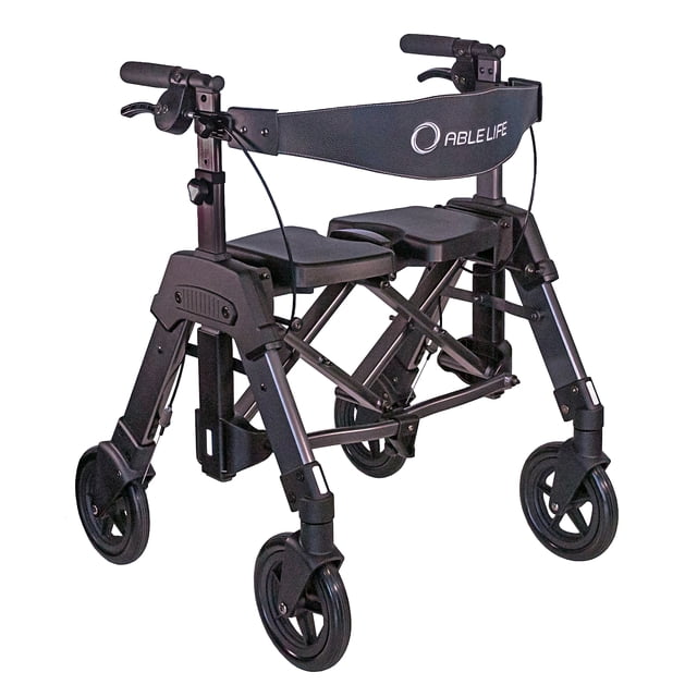 Able Life Heavy Duty Space Saver Bariatric Rollator, Four Wheel Walker ...