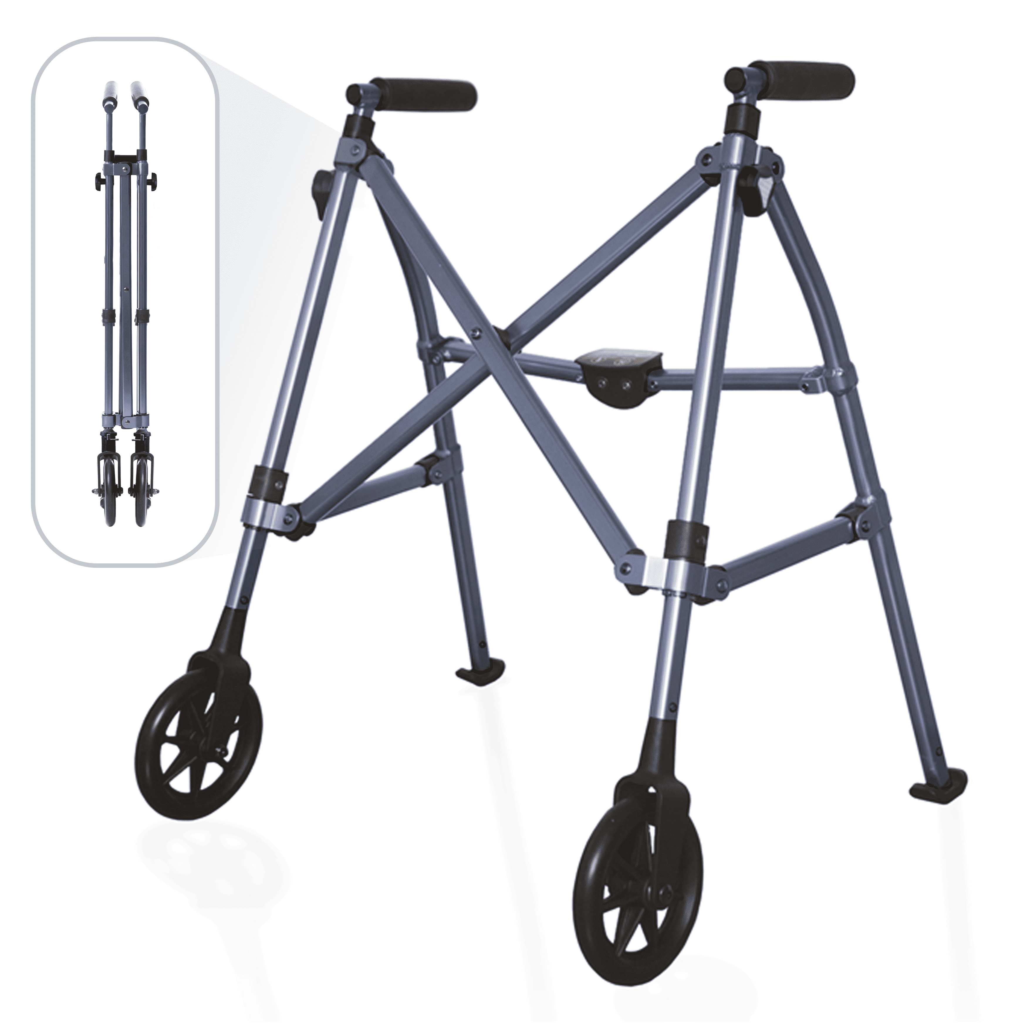 Able Life Adult Aluminum Portable Foldable Compact Walker, Adjustable ...