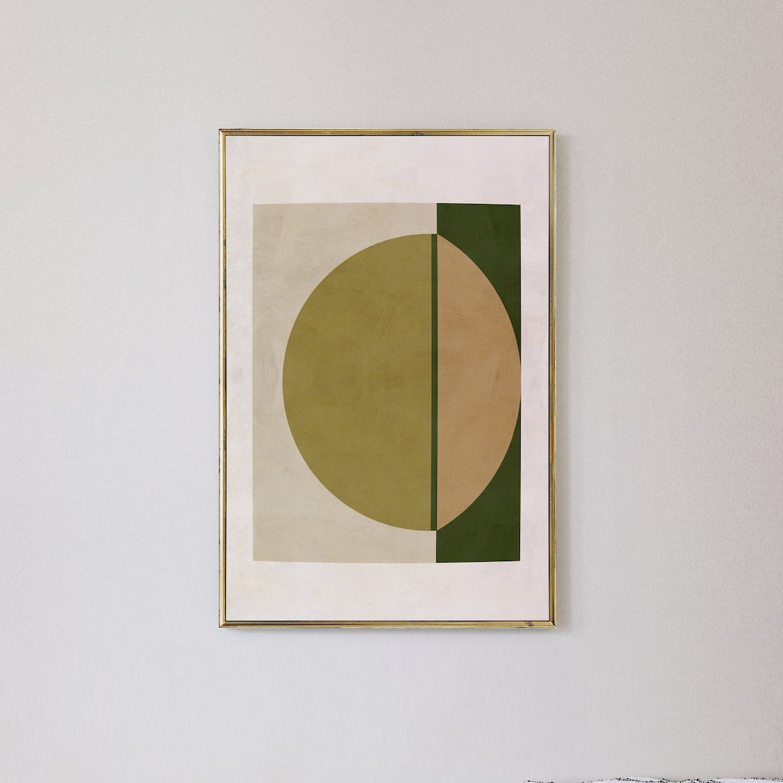Able Print: Abstract Art Modern Art In Neutral Tones. Olive Green Abstract Print, Green ...