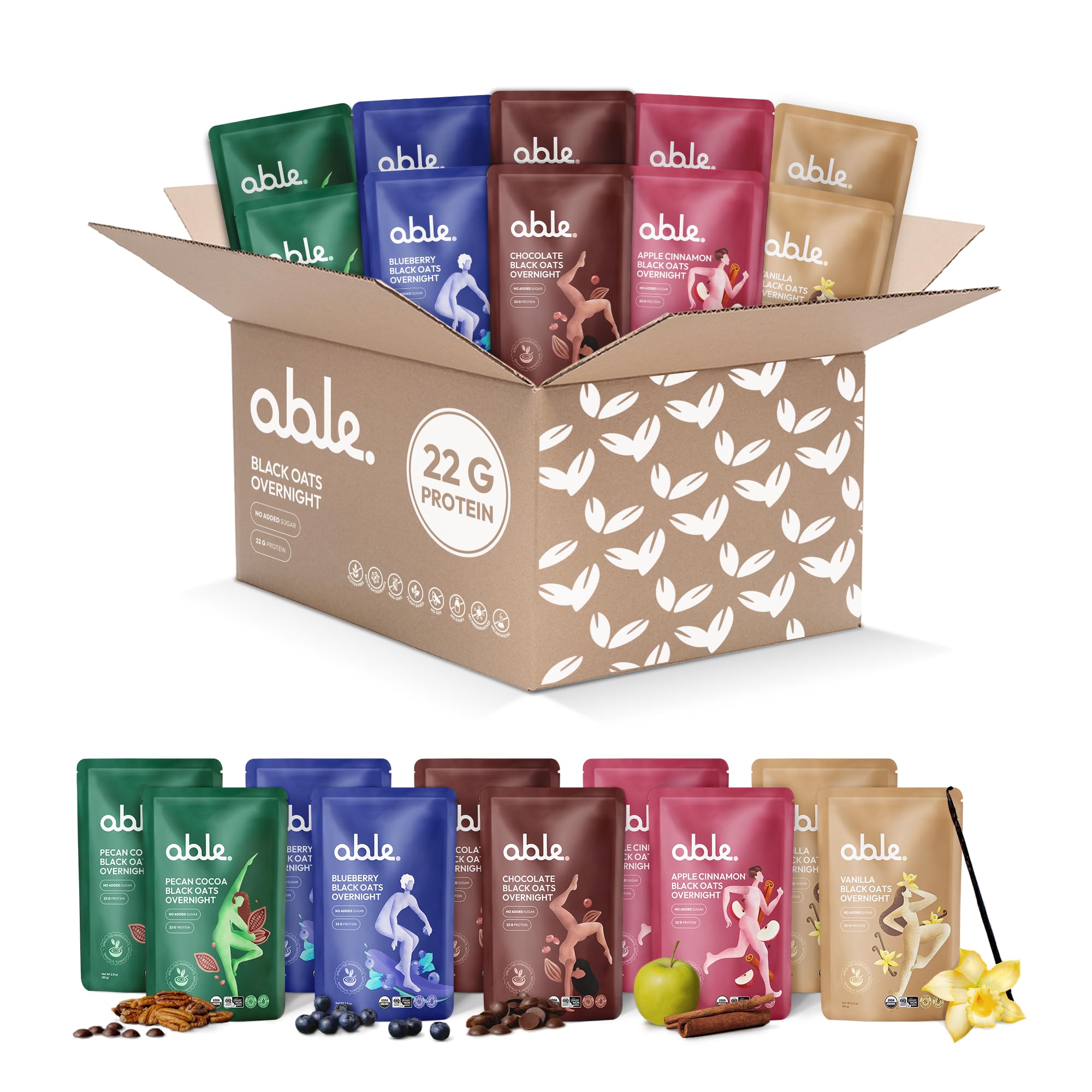 Able. Variety Pack of YPF5 10 - Breakfast Reimagined (Organic) Protein ...