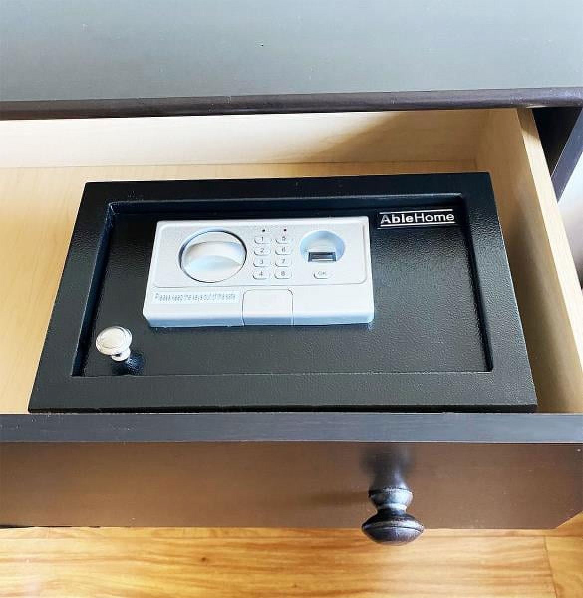 AbleHome Biometric Fingerprint Electronic Drawer Safe Box Security Cash ...