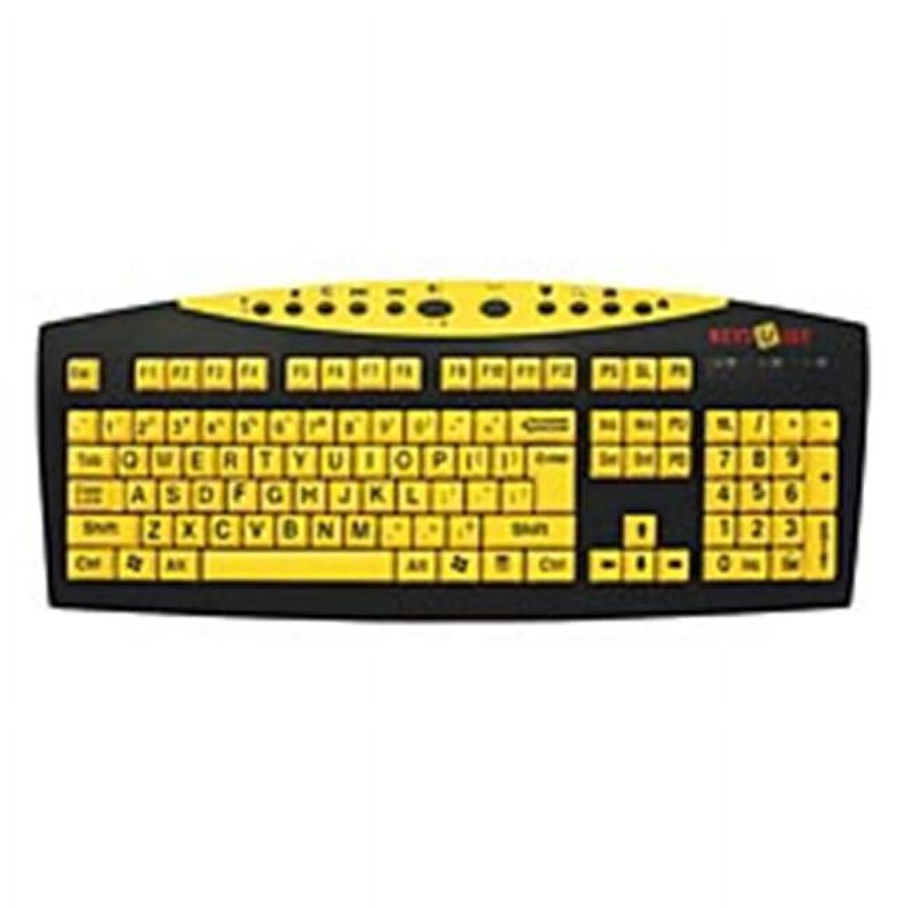 AbleNet 10090103 Keys-U-See Large Print Keyboards-Yellow - Walmart.com