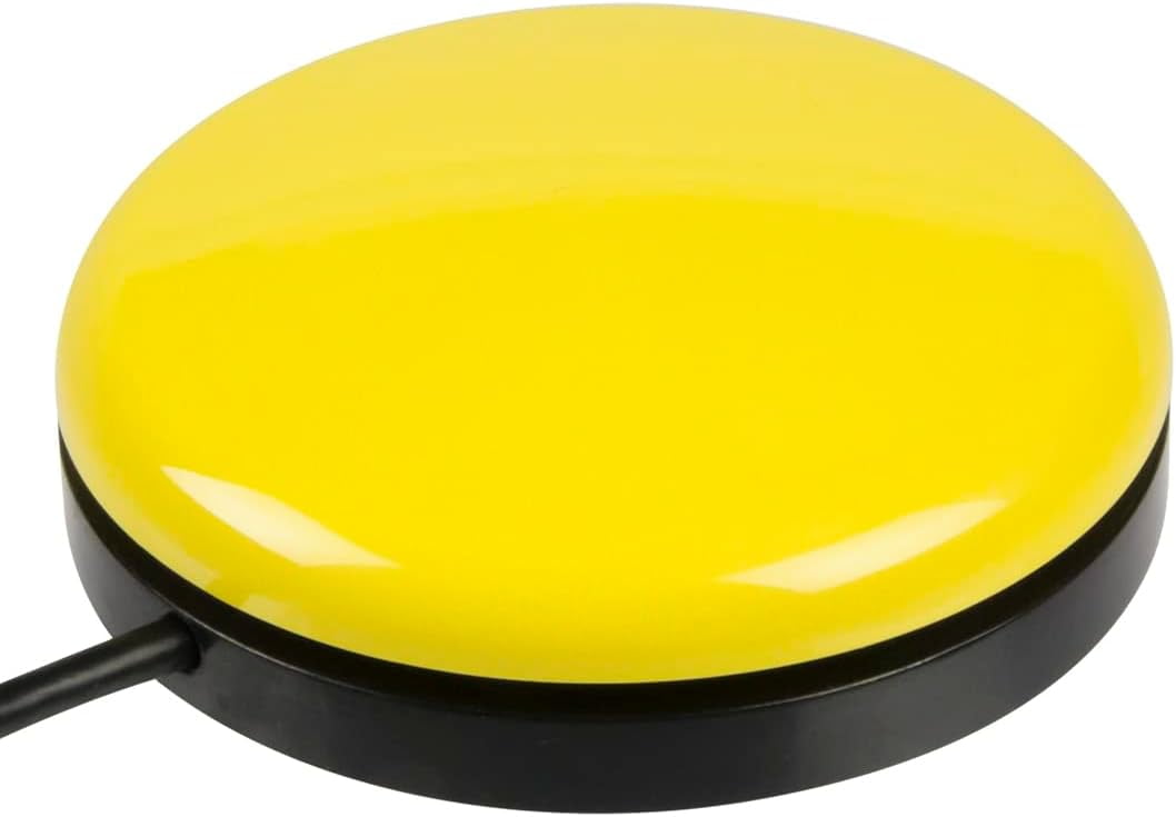 AbleNet Button Switch Yellow - Assistive Technology Interactive Switch for Communication and ...