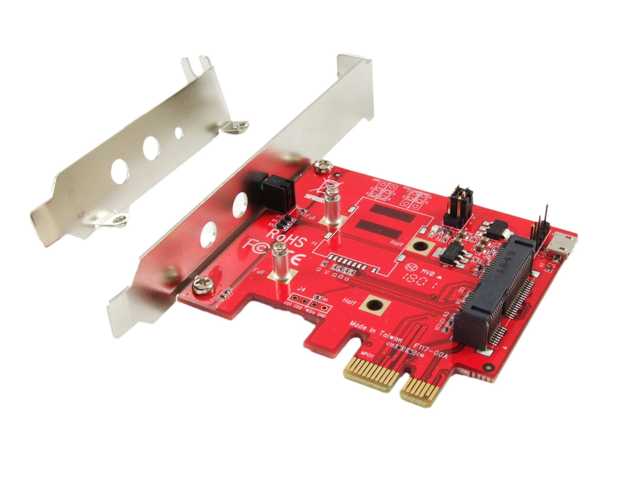 Ableconn PEX-MP117 Mini PCI-E KEF16 to PCI-E Adapter Card - Mini PCIe to PCIe Adapter - mPCIe to ...