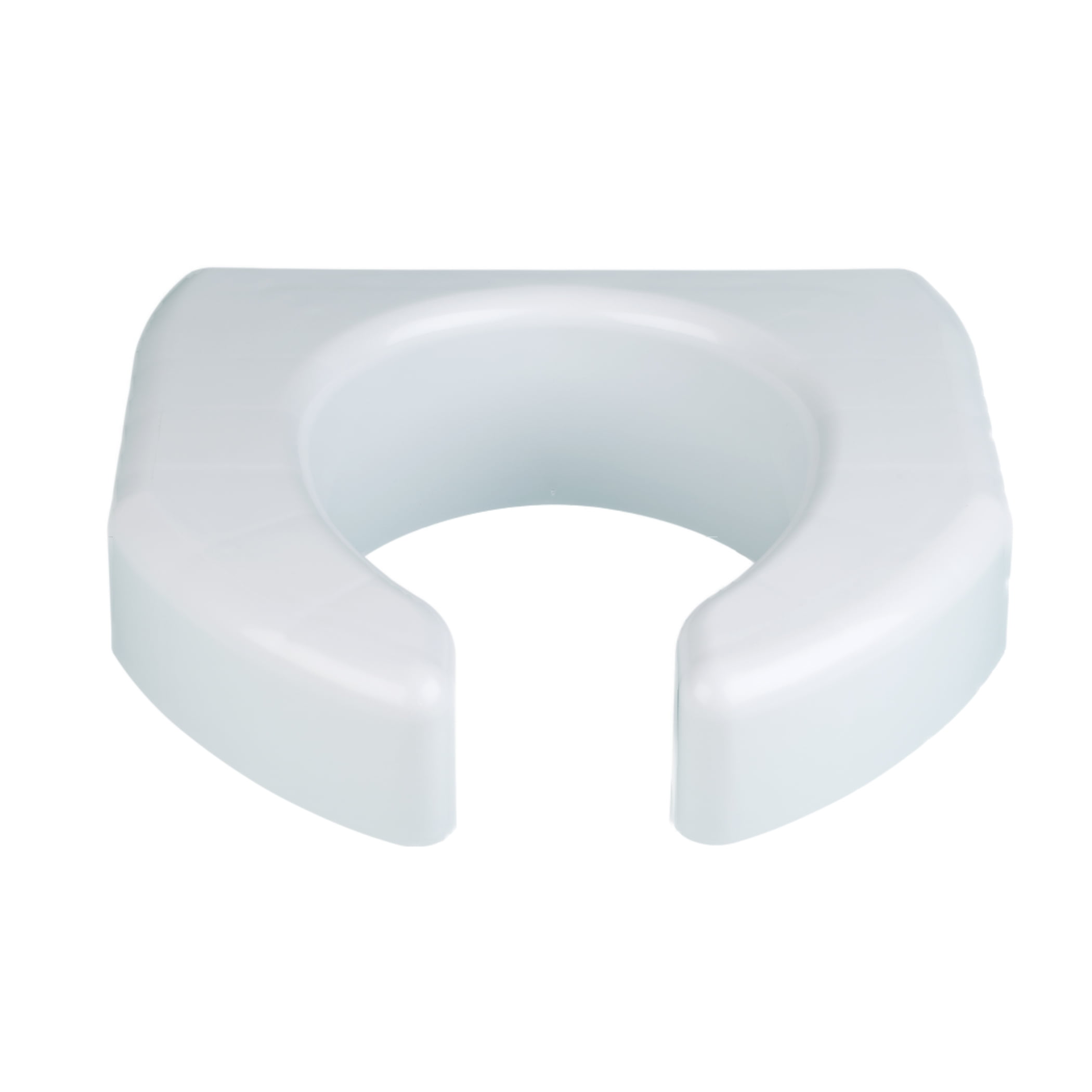 Ableware Basic White Plastic Raised Toilet Seat 3" Height Up to 350 lbs ...