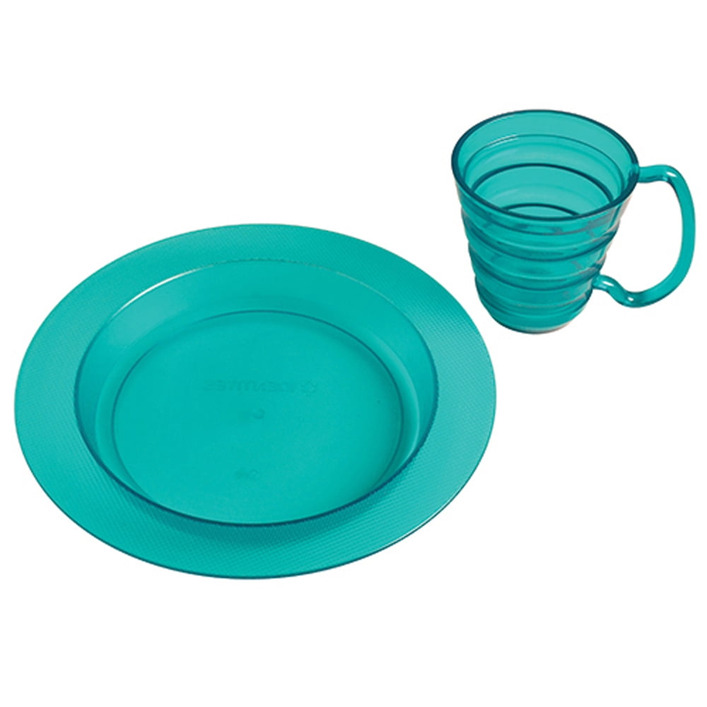 Ableware Ergo Plate and Mug Set - Polycarbonate Dinnerware Sets with ...