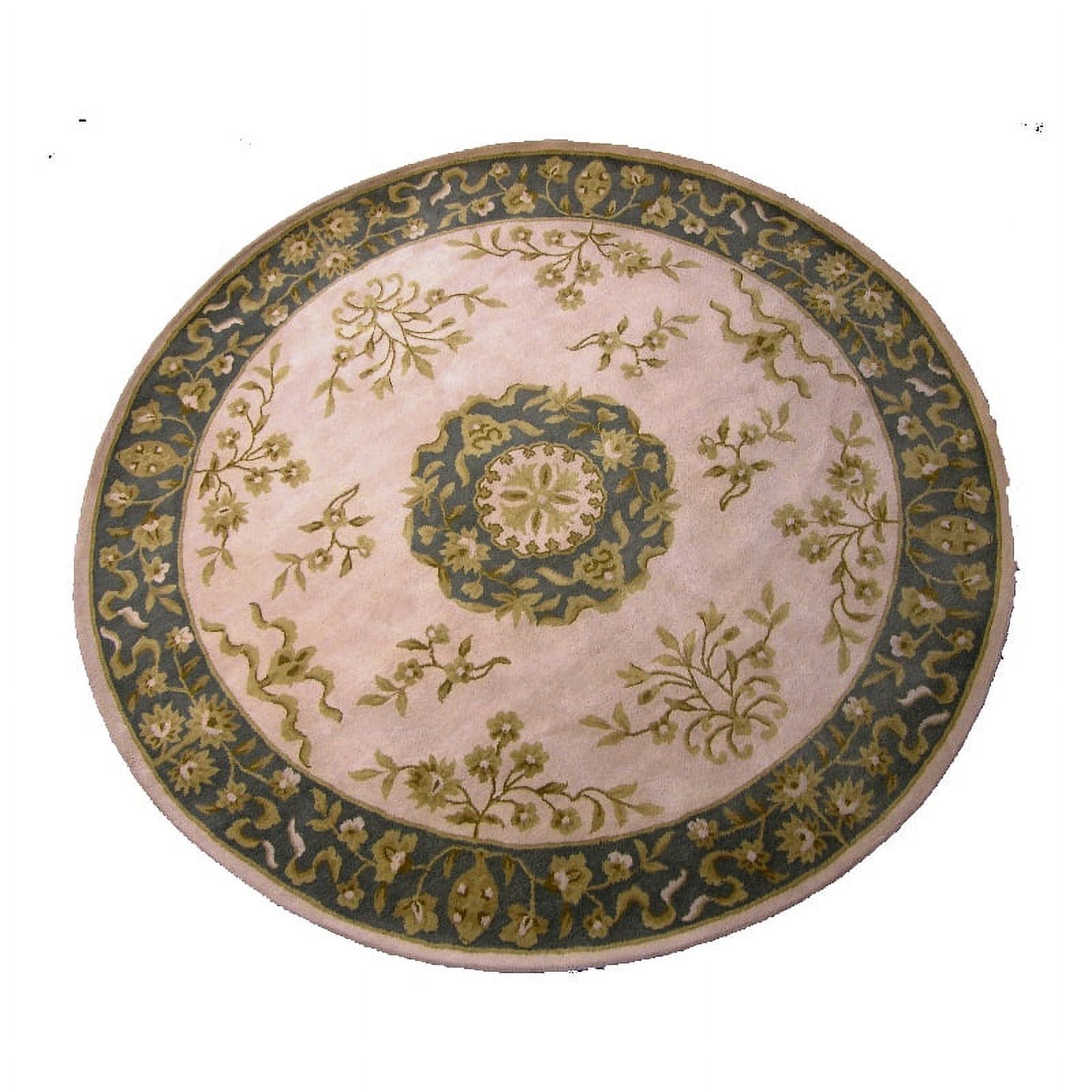 Ablon 03 8X8 Round Ivory Handtufted Wool Area Rug - Walmart.com