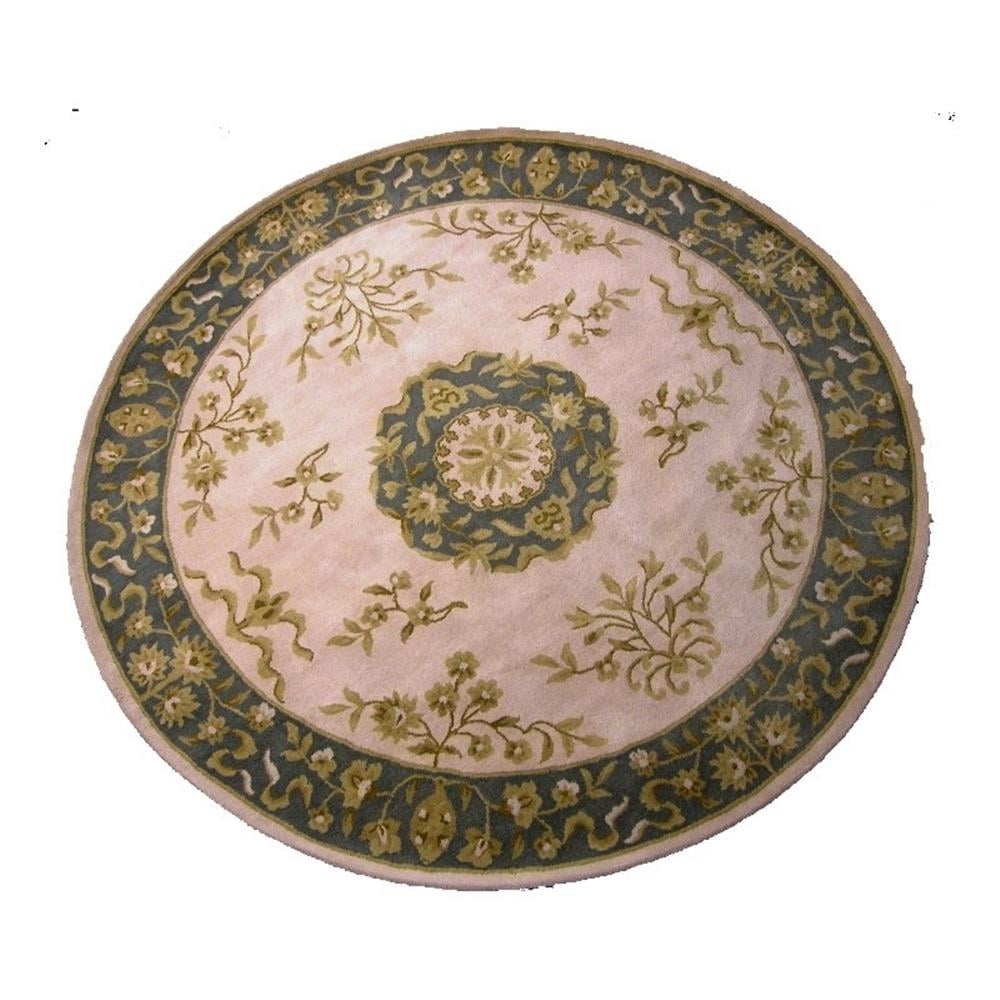 Ablon 03 8X8 Round Ivory Handtufted Wool Area Rug - Walmart.com