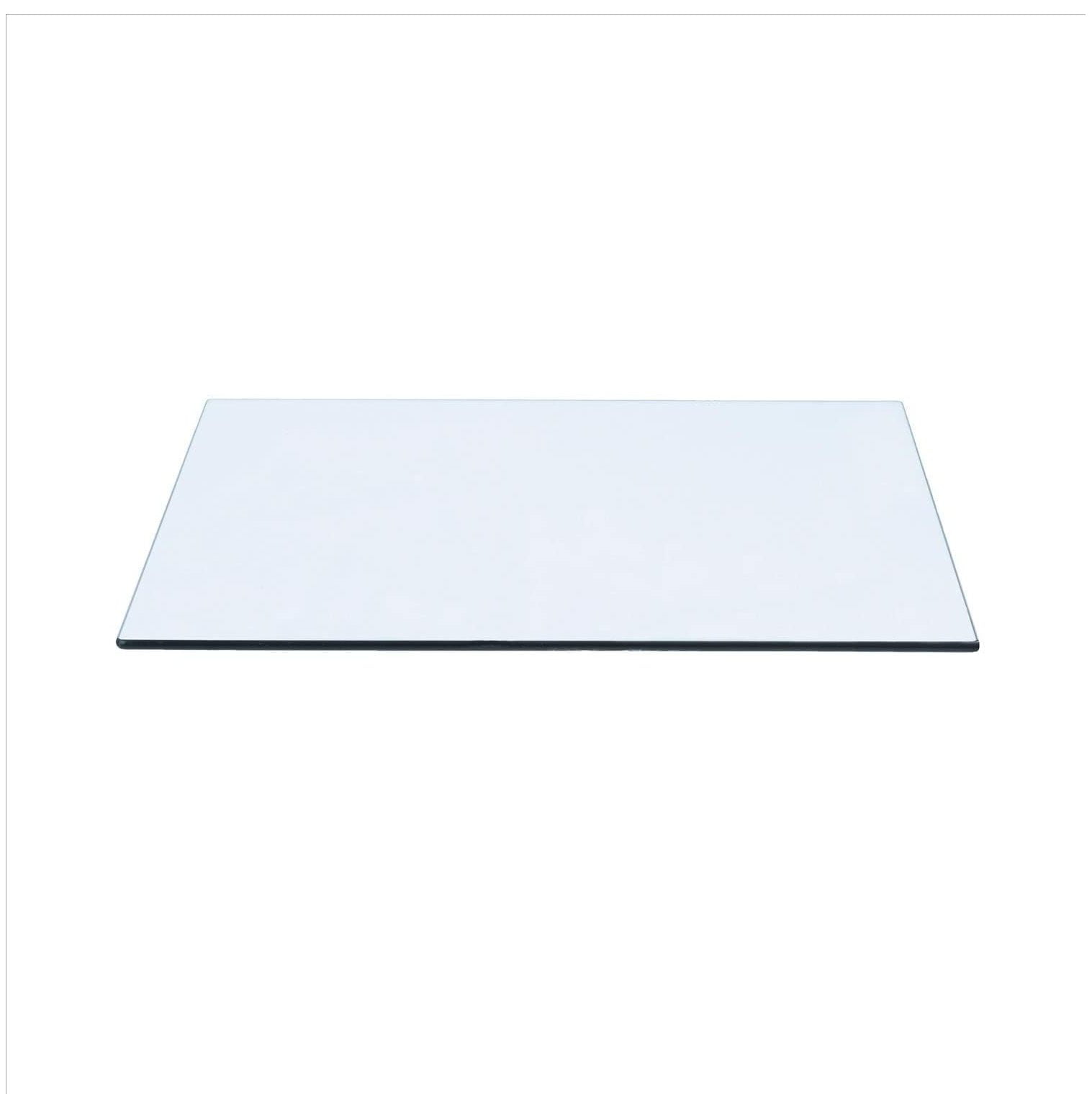Abmitlo 18" X 24" Rectangle Clear Table Top 1/2" Thick with Flat ...