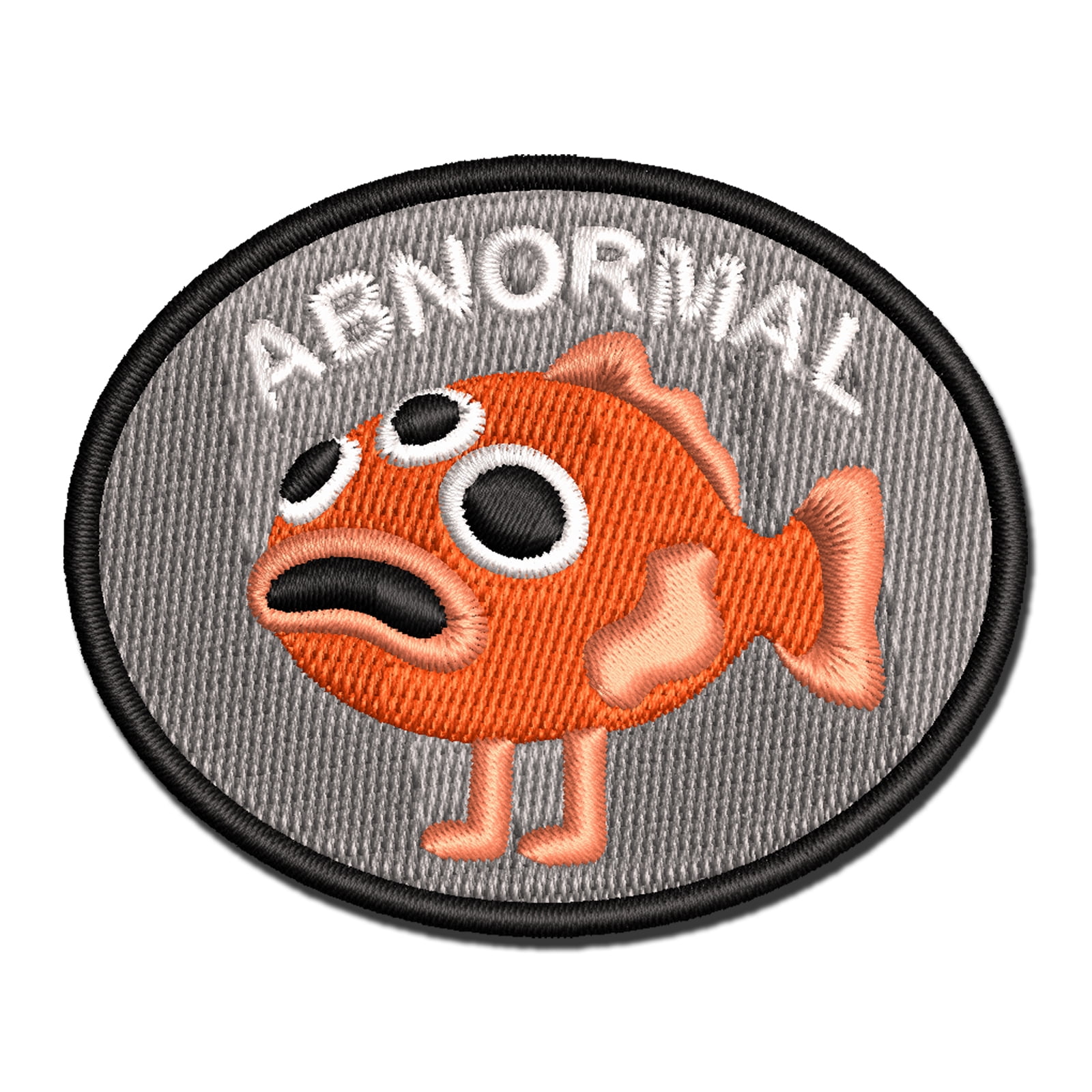 Abnormal Three Eyed Fish Mutation Applique Multi-Color Embroidered Iron ...