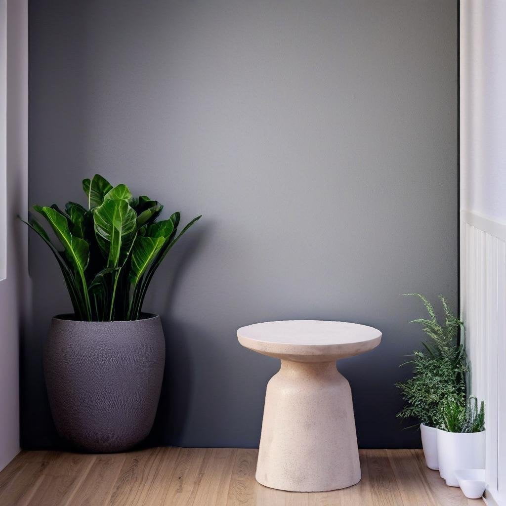 Abobe 16" Textures Beige Accent Table - Walmart.com