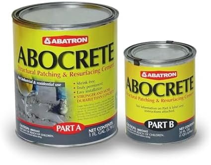 Abocrete Kit - Self-Leveling Concrete Epoxy Patching and Filling Compound - Concrete Repair and ...