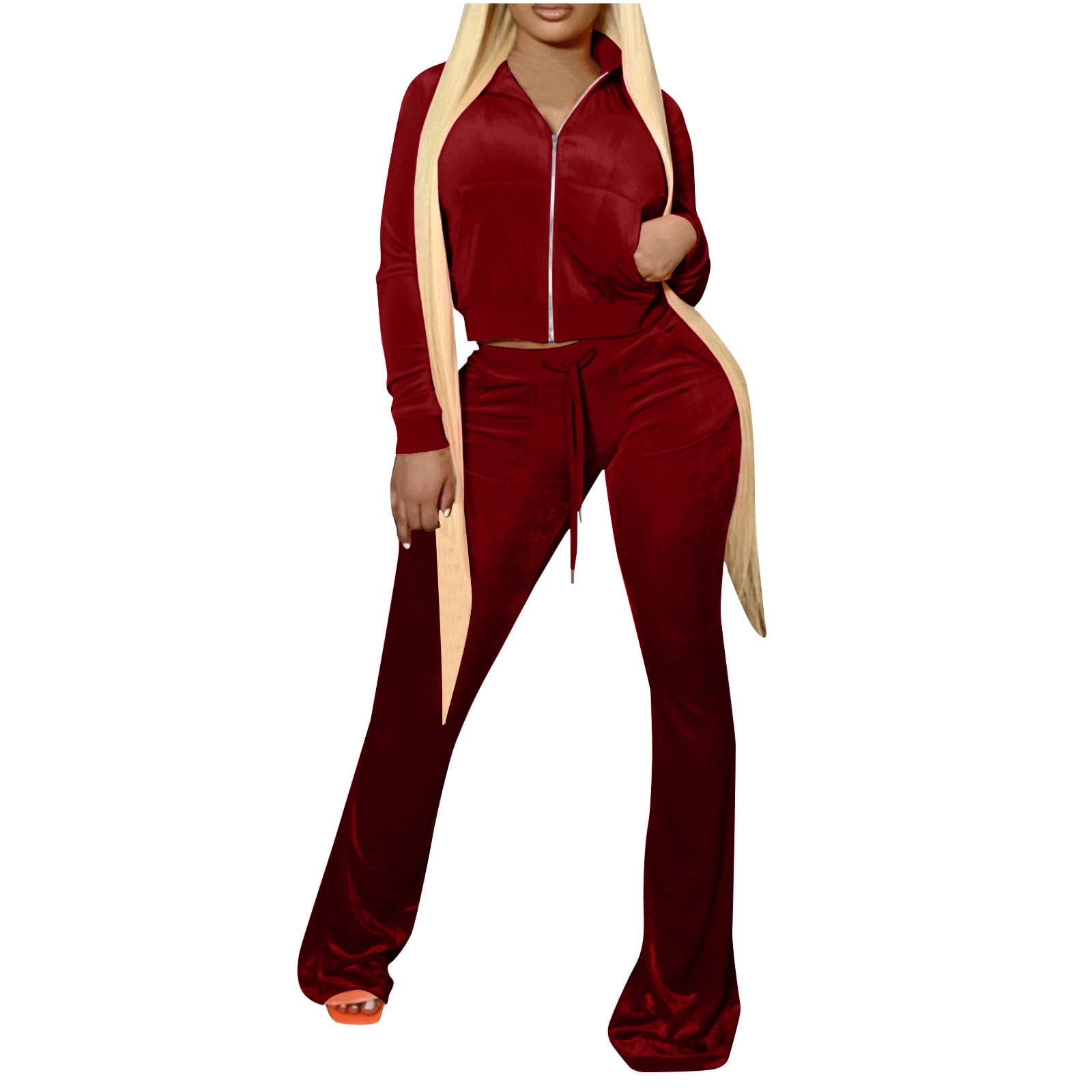 Abomasnow 2 Piece Lounge Set for Women Velour Tracksuits Sweatsuits Set ...