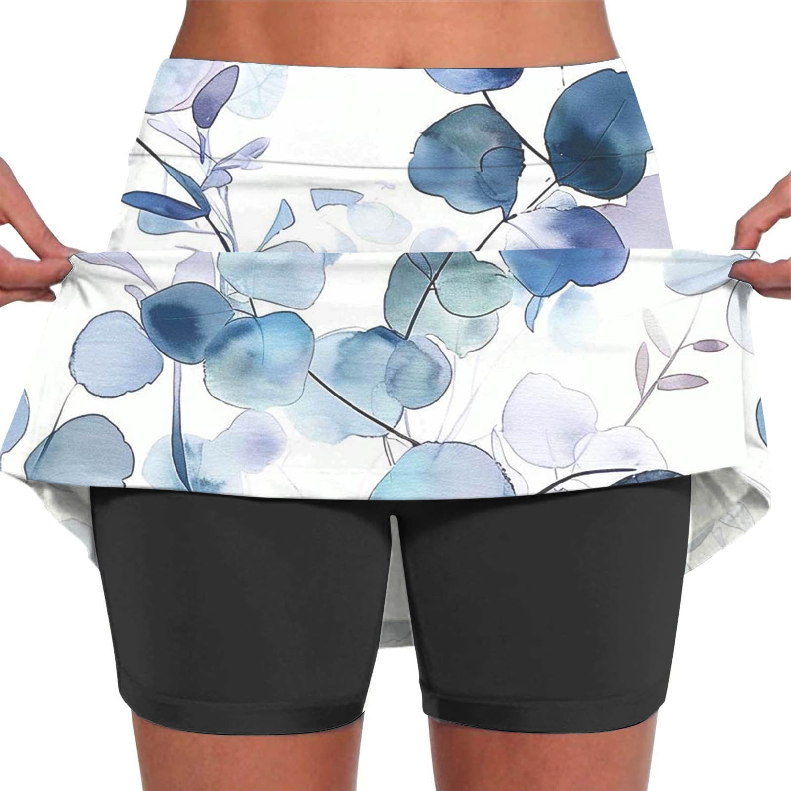 Abomasnow 20" Knee Length Skorts Skirts for Women Print High Waisted ...