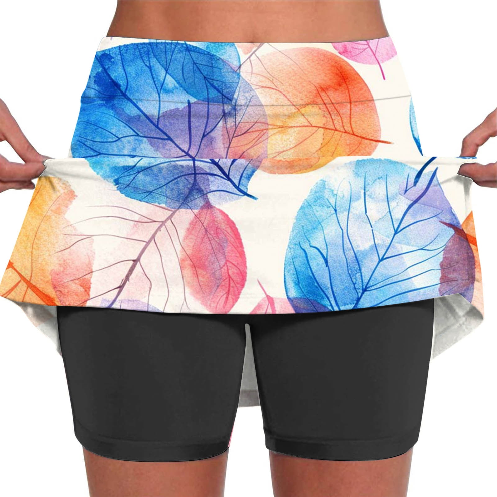 Abomasnow 20" Knee Length Skorts Skirts for Women Print High Waisted ...