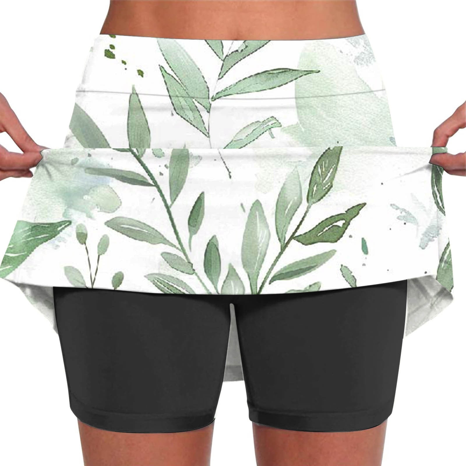 Abomasnow 20" Knee Length Skorts Skirts for Women Print High Waisted ...