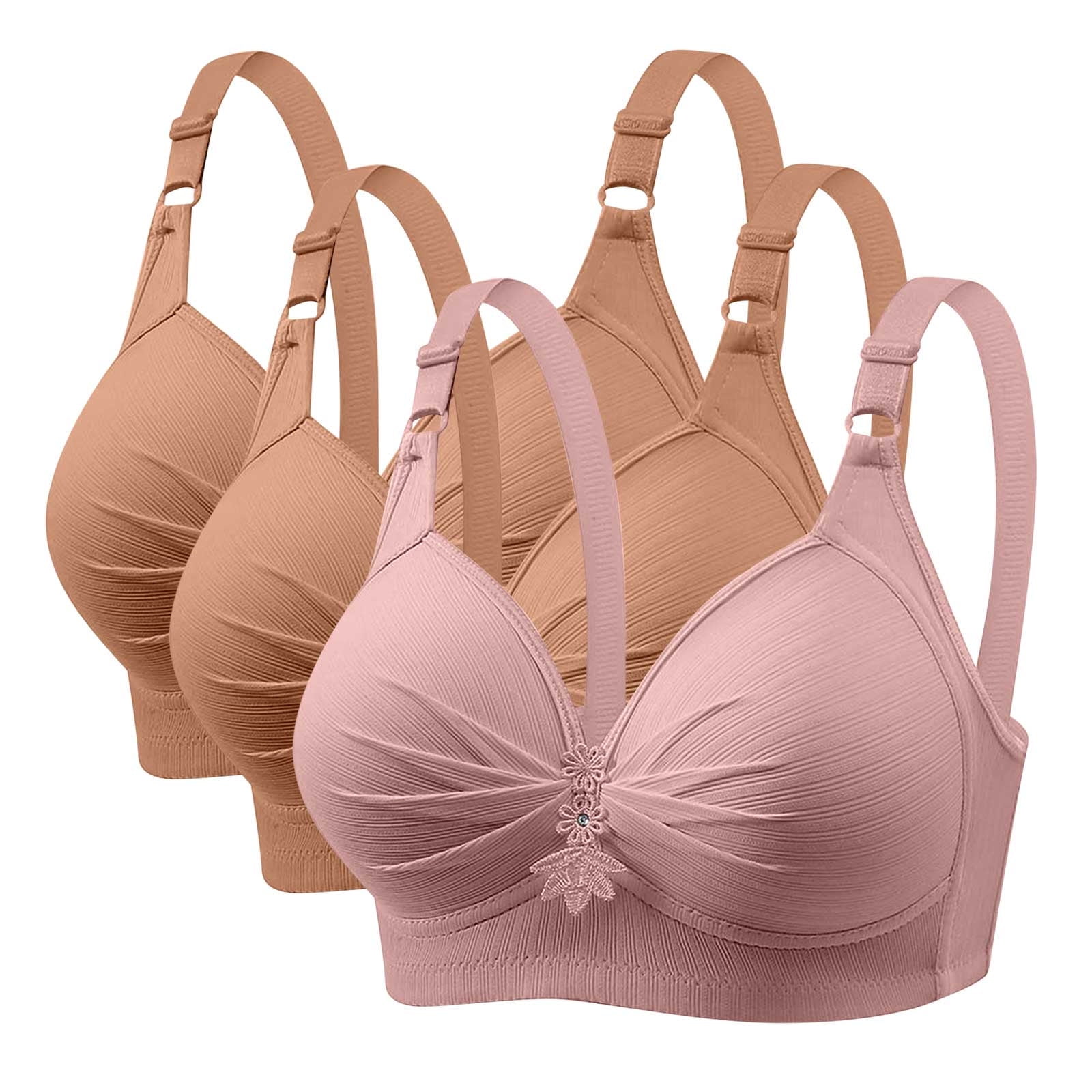 Abomasnow 3 Packs Ultra Soft Lace Bras for Women, Plus Size Full ...