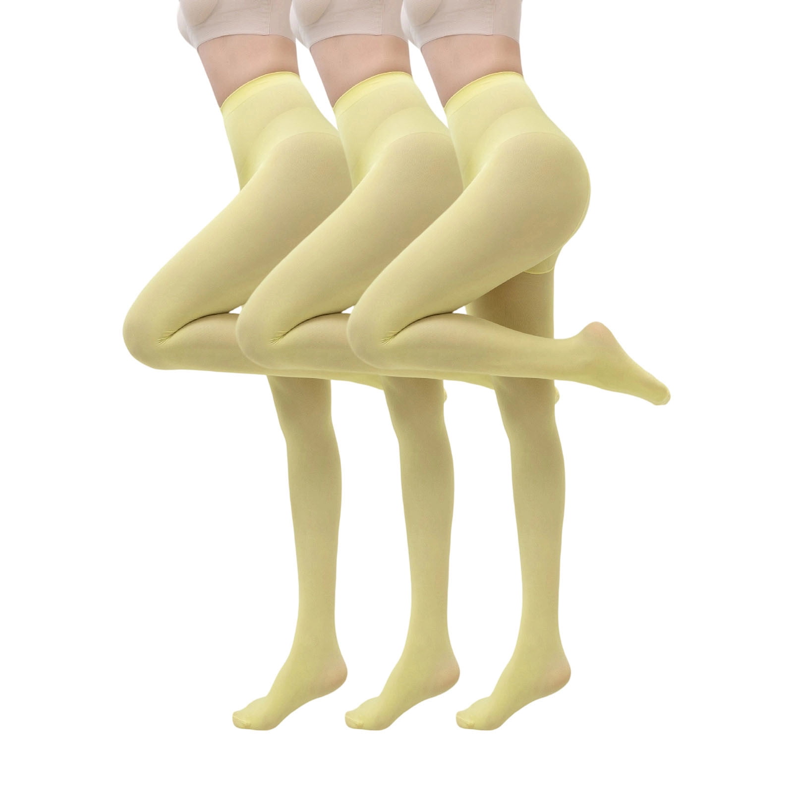 Abomasnow 3 Piece Womens 80 Denier Opaque Tights Soft Solid Color ...