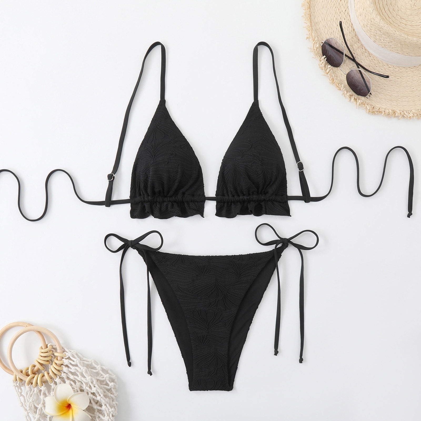 Abomasnow Bikini Sets for Women 2 Piece Tie Side Triangle Bathing Suit ...