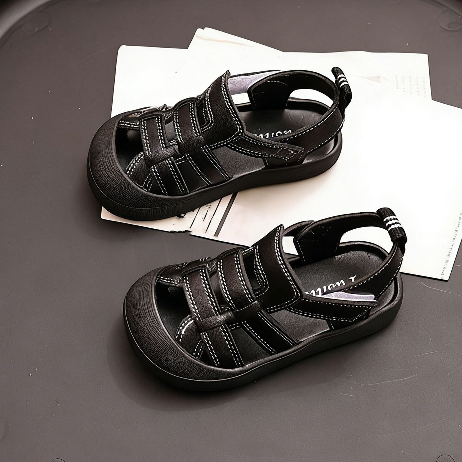 Abomasnow Boys Girls Closed-Toe Sandals Soft Soled Non Slip Outdoor ...