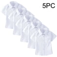Abomasnow Boys Short Sleeve Dress Shirts Kid 5 Pack Button Down ...
