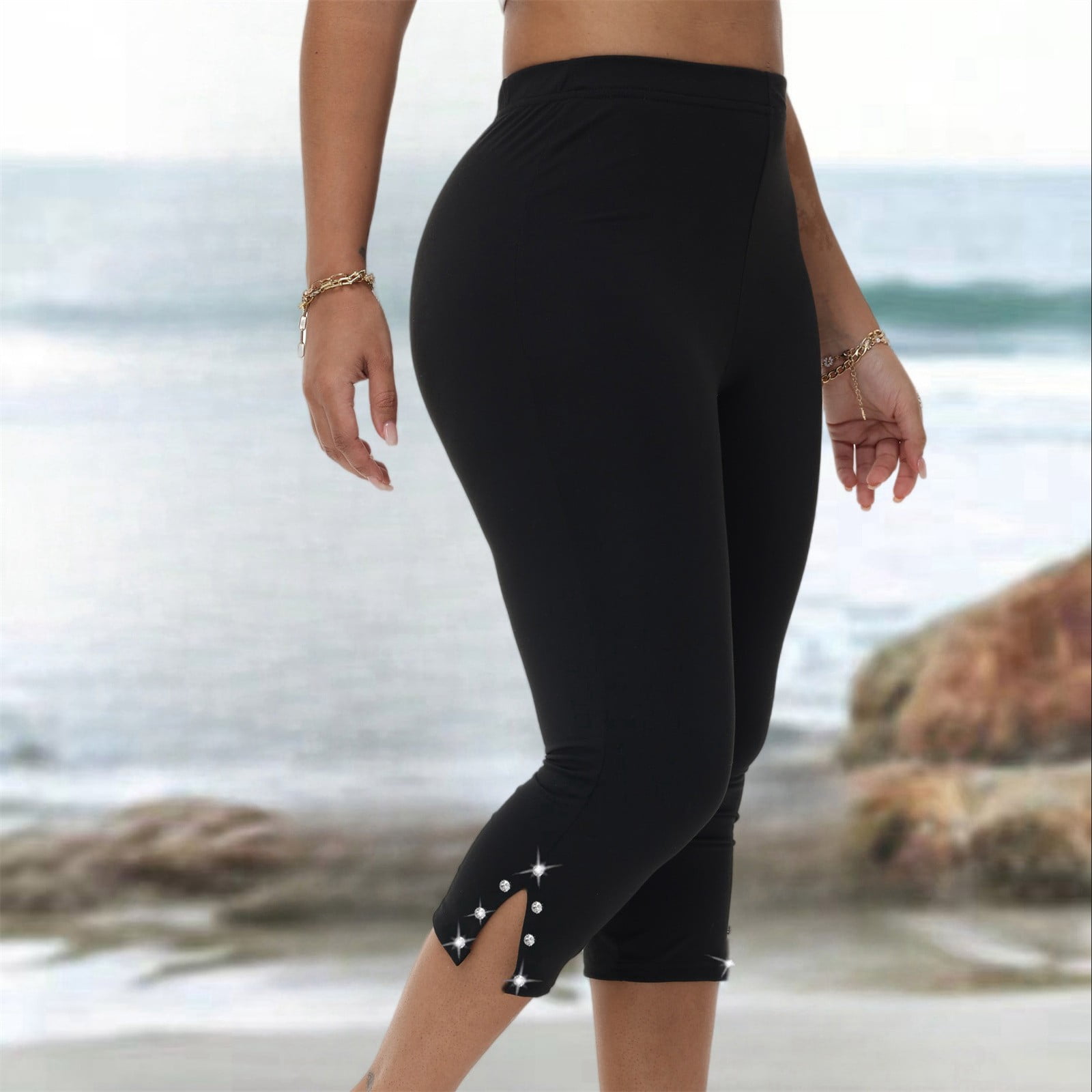 Abomasnow Capri Leggings for Women 2025 Summer Elastic High Waisted ...