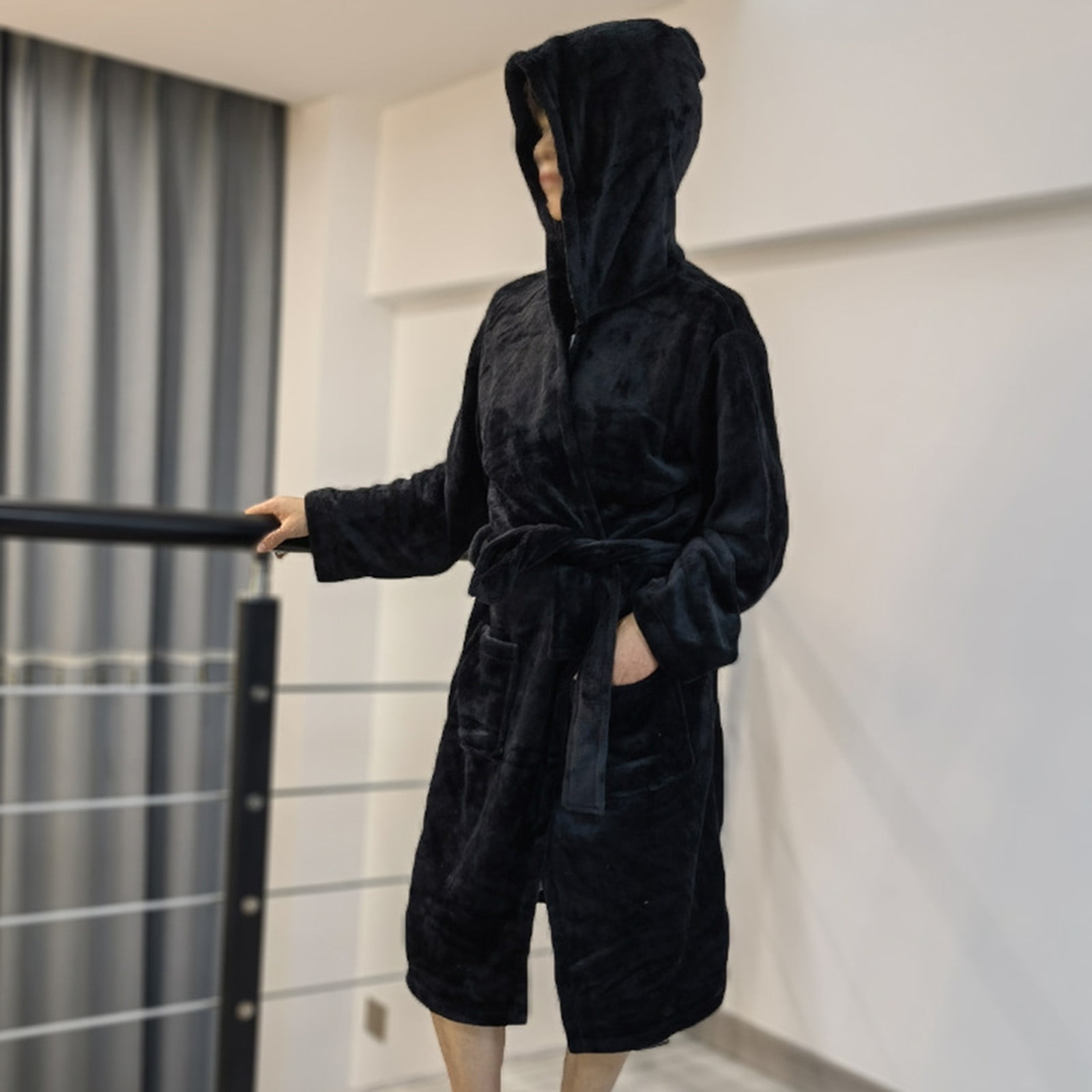Abomasnow Fleece Robes for Women, Casual Winter Plush Warm Hooded ...