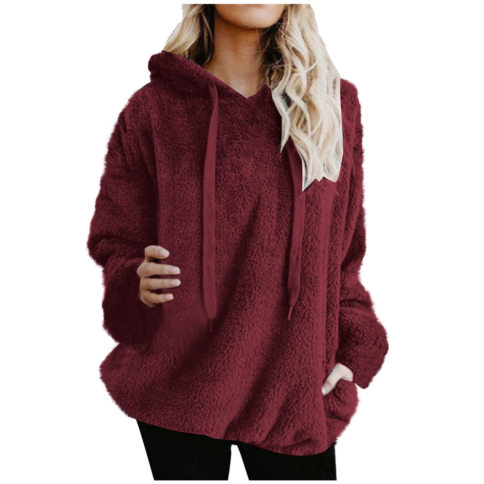Abomasnow Fleece Sweaters for Women Plus Size Sherpa Fuzzy Plush ...