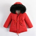 Abomasnow Girl Winter Coats Heavyweight Hooded Puffer Jacket Kid Parka Fleece Snow Outwear for 4 ...