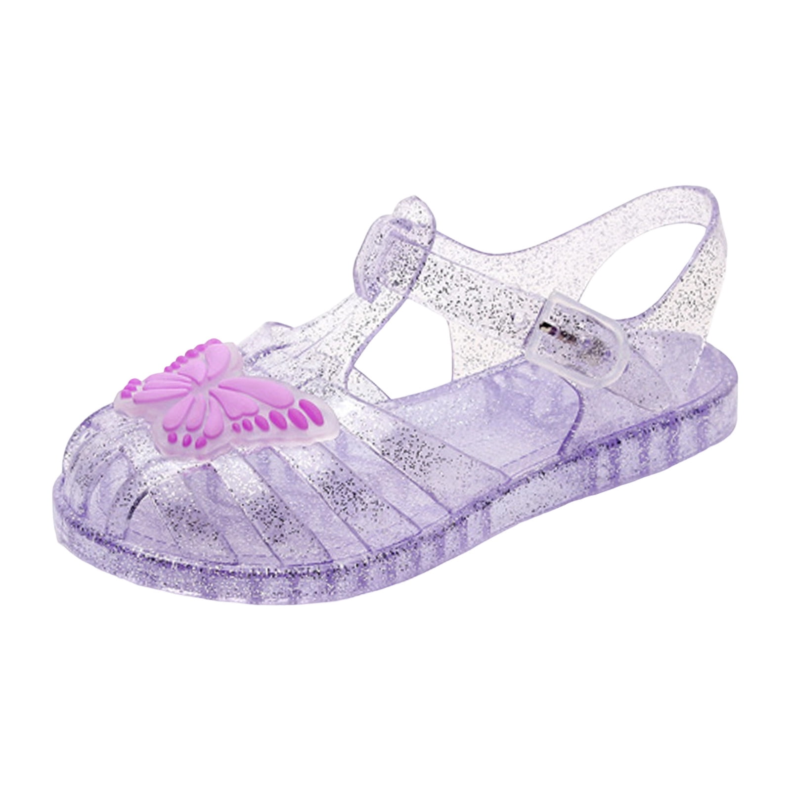 Abomasnow Girl's Glitter Closed Toe Fisherman Sandals Adjustable Buckle ...