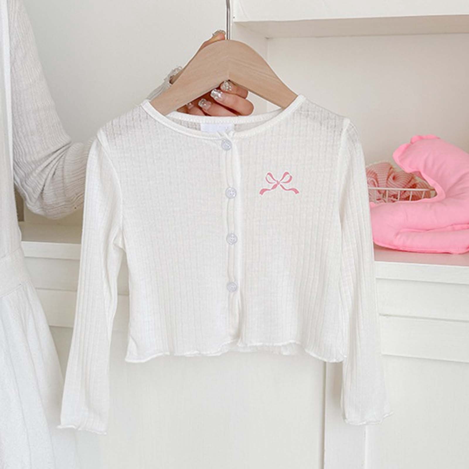 Abomasnow Girls Cotton Cardigan Sweater Long Sleeve Button Down School ...