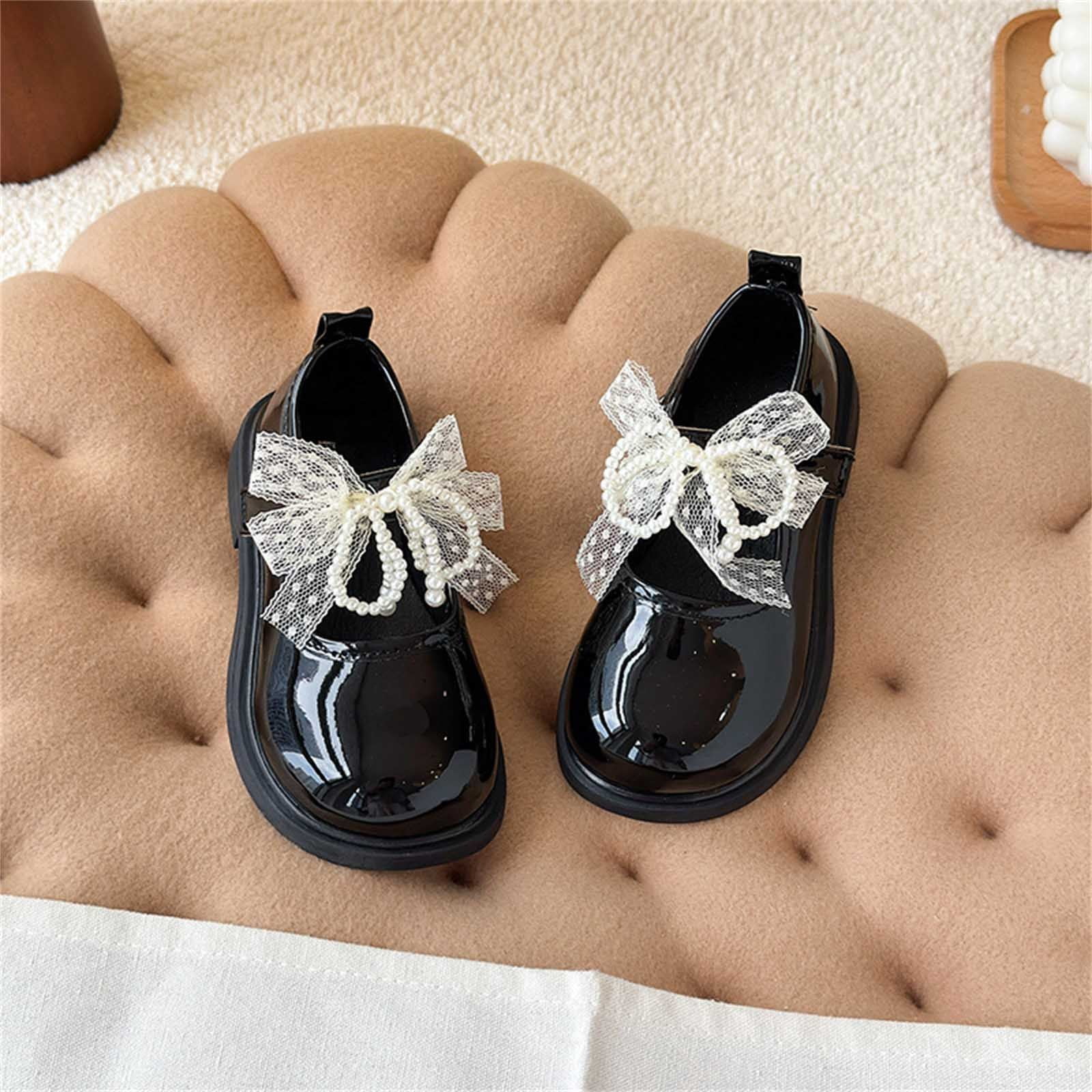 Abomasnow Girls Mary Jane Shoes School Uniform Flats Dress Shoes Lace ...