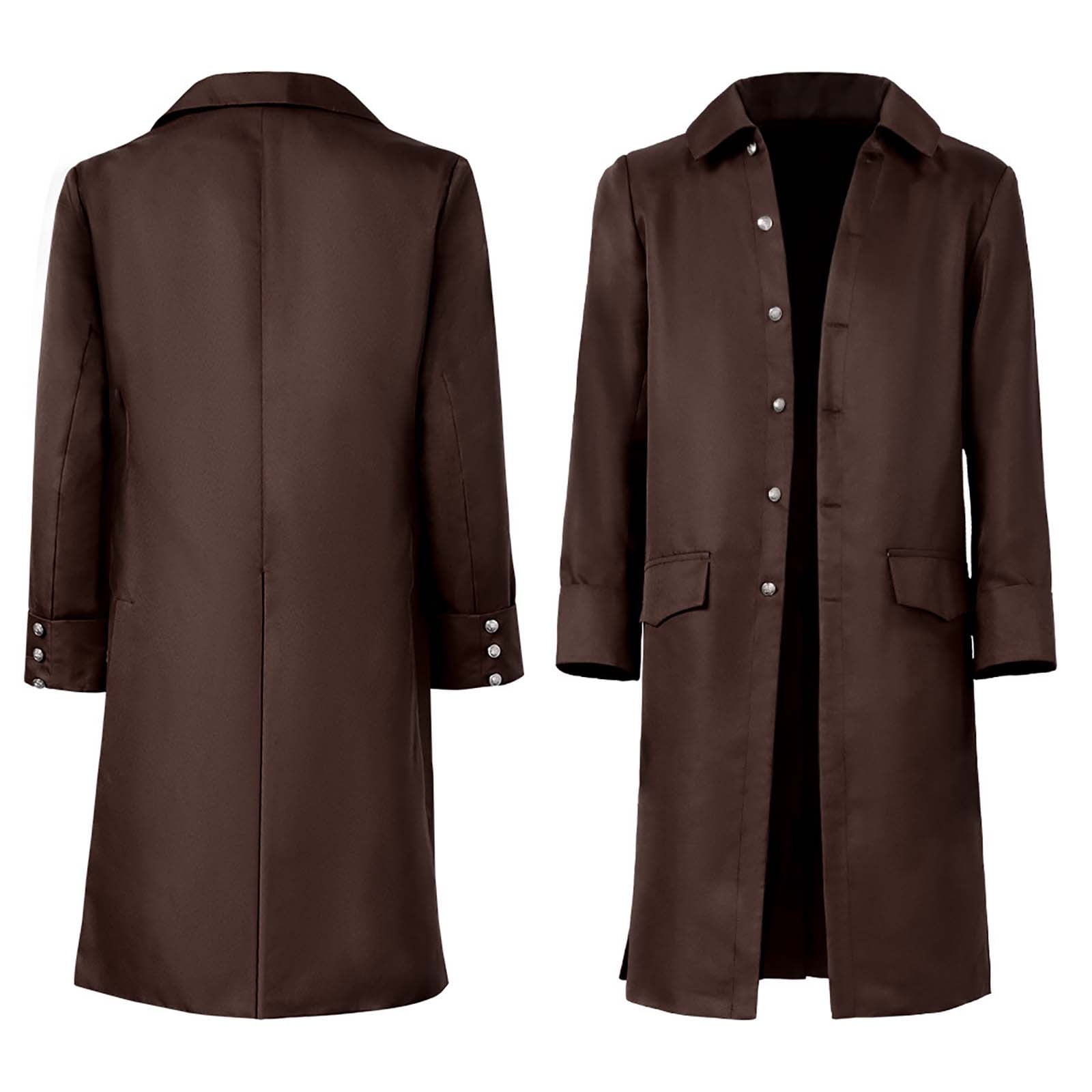 Abomasnow Halloween Costumes Mens Steampunk Victorian Frock Coat Button ...