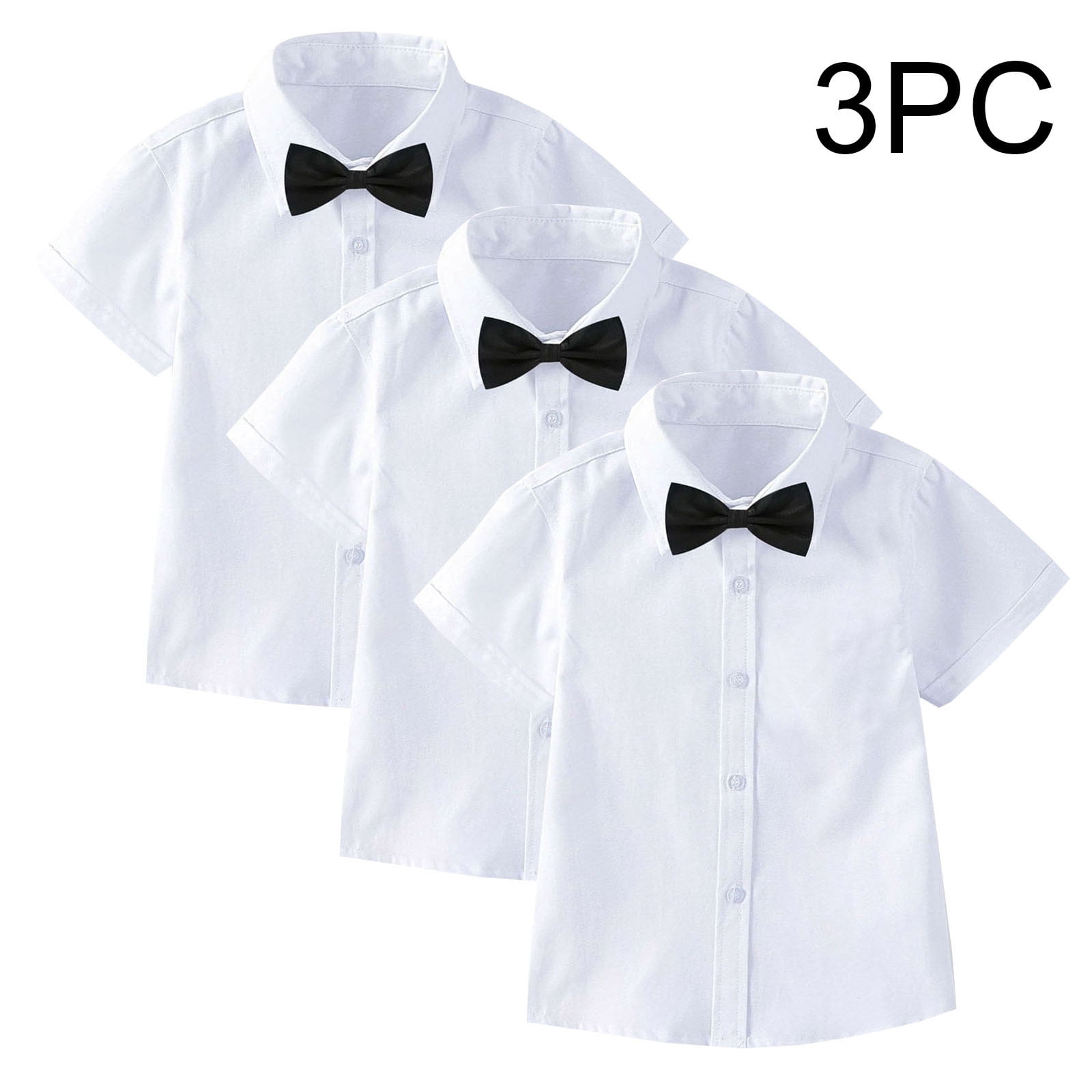 Abomasnow Kid Boys Button Down School Unifrom 3 Pack Formal Short ...