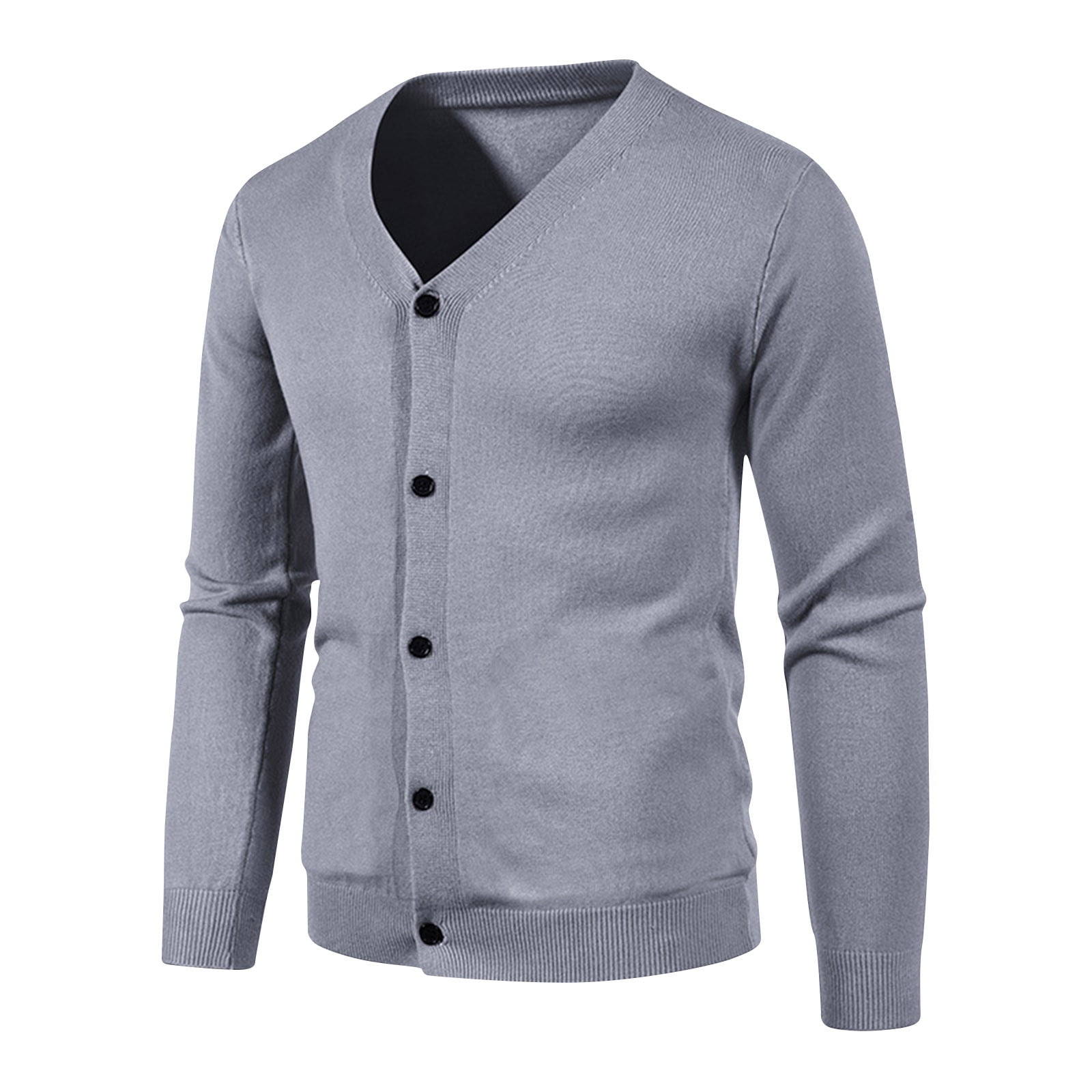 Abomasnow Men's Cardigan Sweater Fall Casual Cable Knit V Neck Button ...