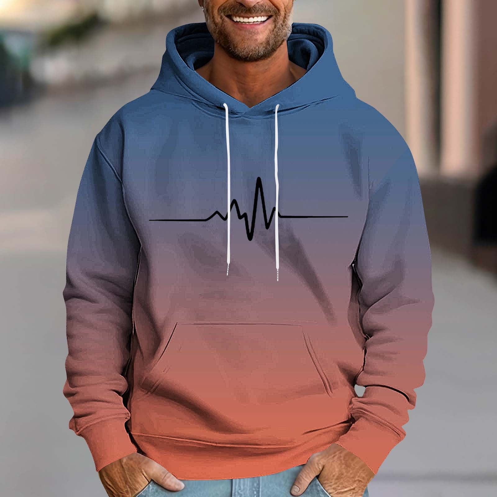 Abomasnow Men's Fashion Hoodies Trendy Long Sleeve Drawstring Hooded ...