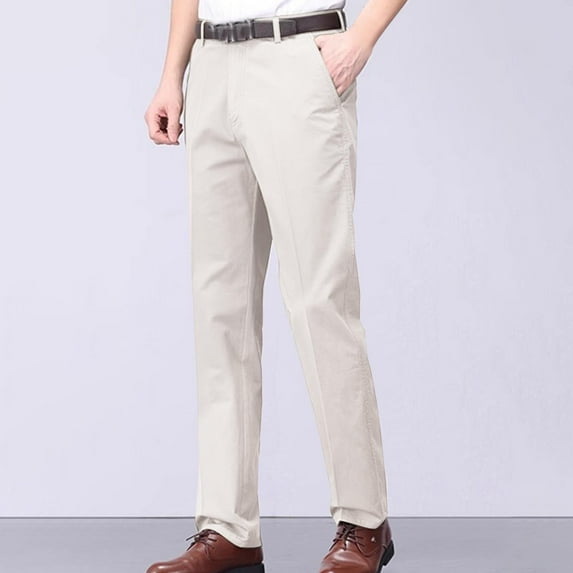 Abomasnow Men's Flat Front Suit Pants Regular Fit Dress Pants Wrinkle ...