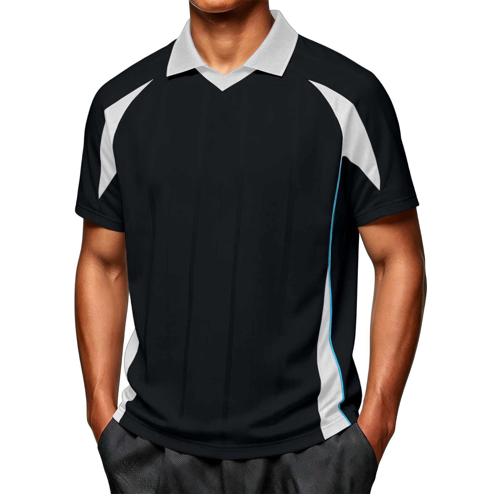 Abomasnow Men's Short Sleeve Stretchy Golf Shirt Moisture Wicking Color ...