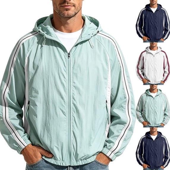 Abomasnow Men's Sun Protection Jackets Full Zip Long Sleeve Drawstring ...