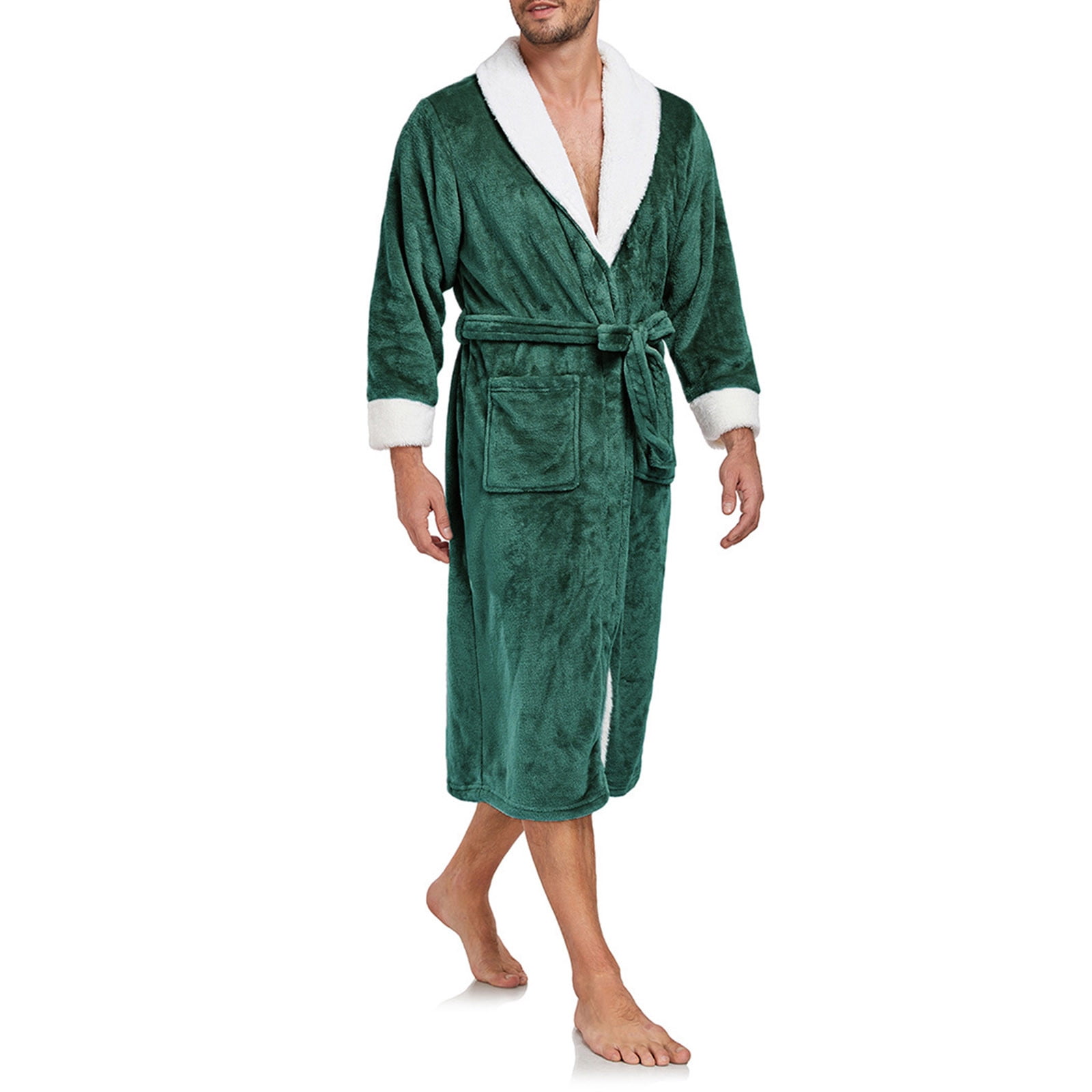 Abomasnow Robes for Men Casual Lightweight Long Sleeve Bathrobe Fall ...