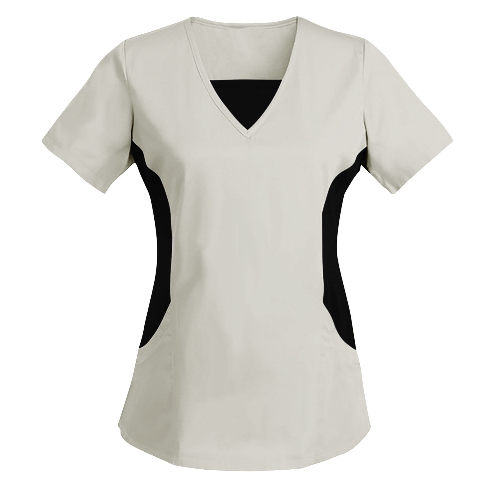 Abomasnow Scrubs for Women V Neck Short Sleeve Medical Scrub Tops Soft ...