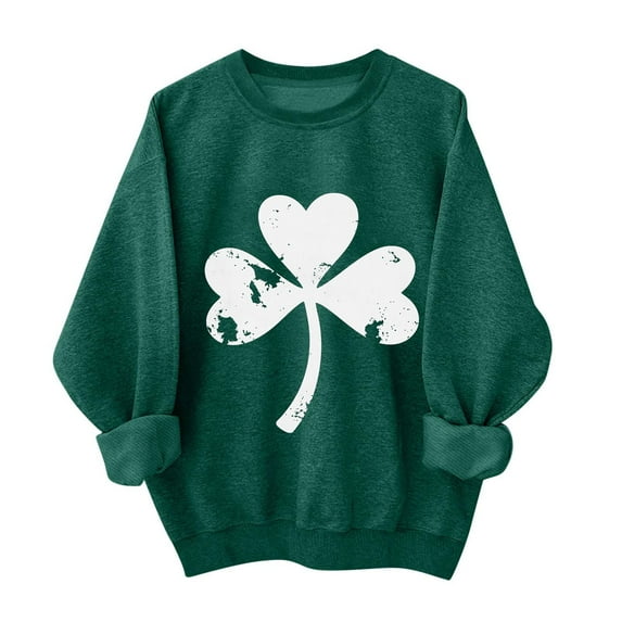 Abomasnow St Patricks Day Sweatshirt for Women Casual Long Sleeve ...